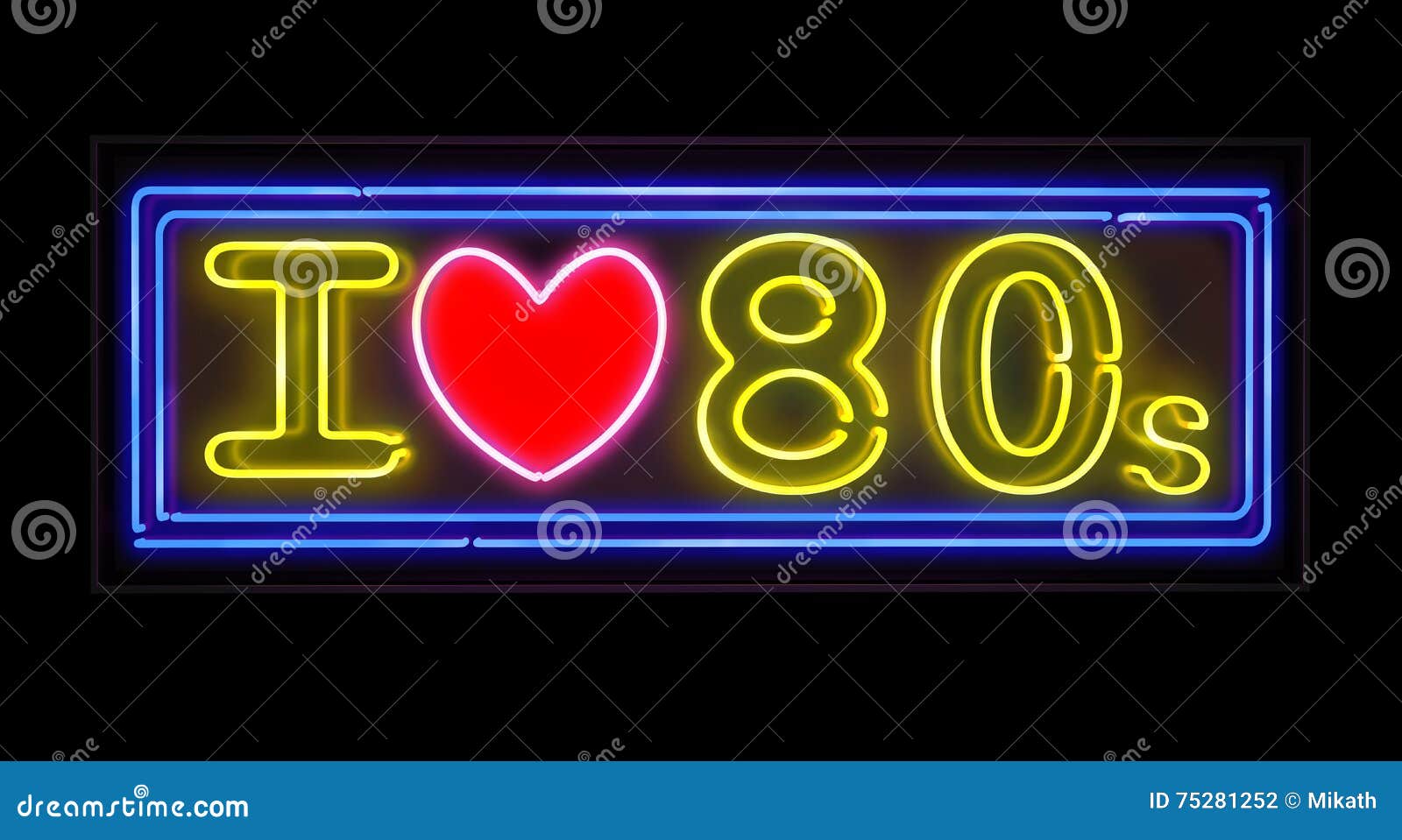 I Love 90s Decade Symbol Vector Illustration | CartoonDealer.com #223202874