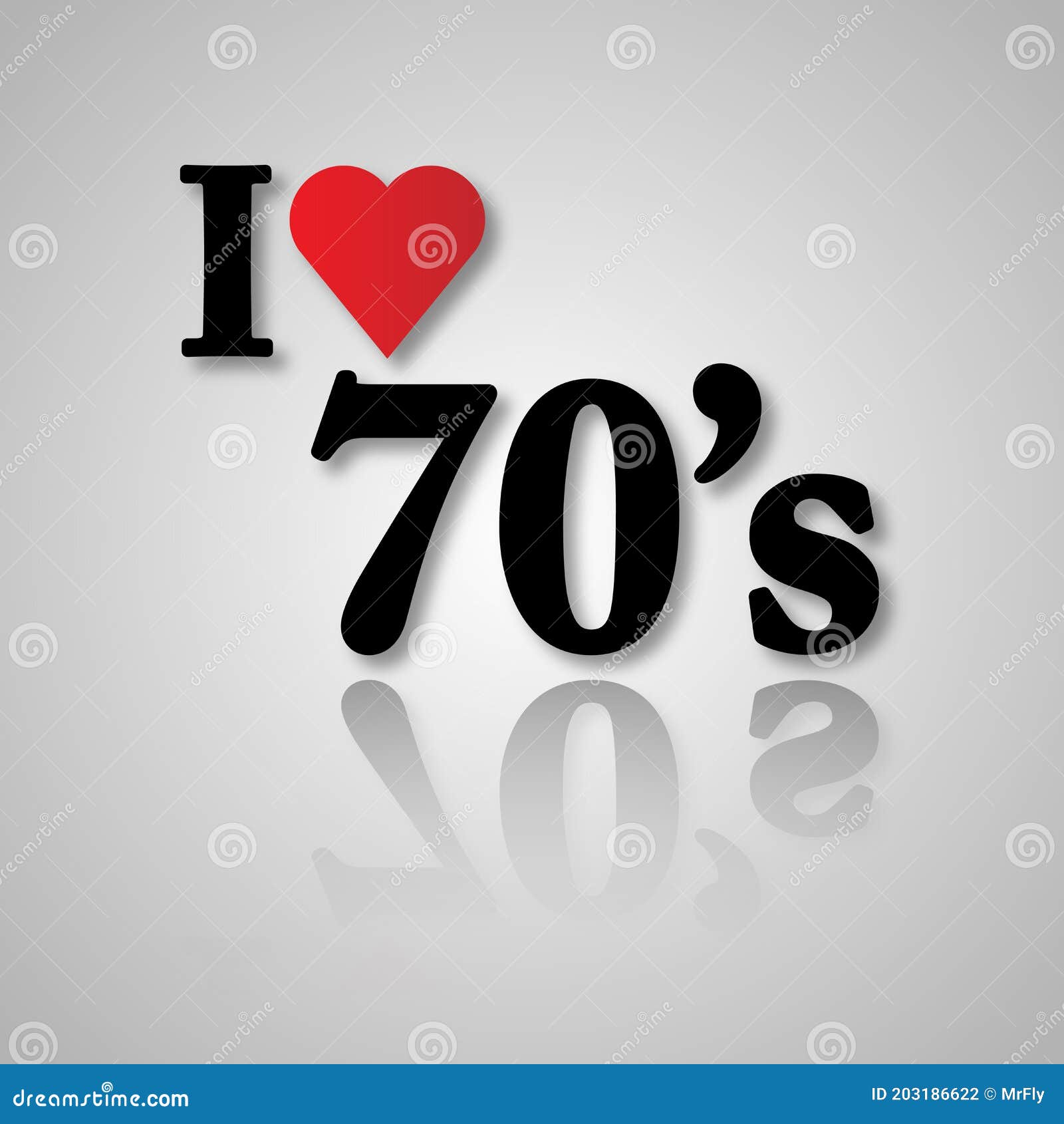 I Love 70`s Unique, Vector Illustration Stock Vector - Illustration of ...