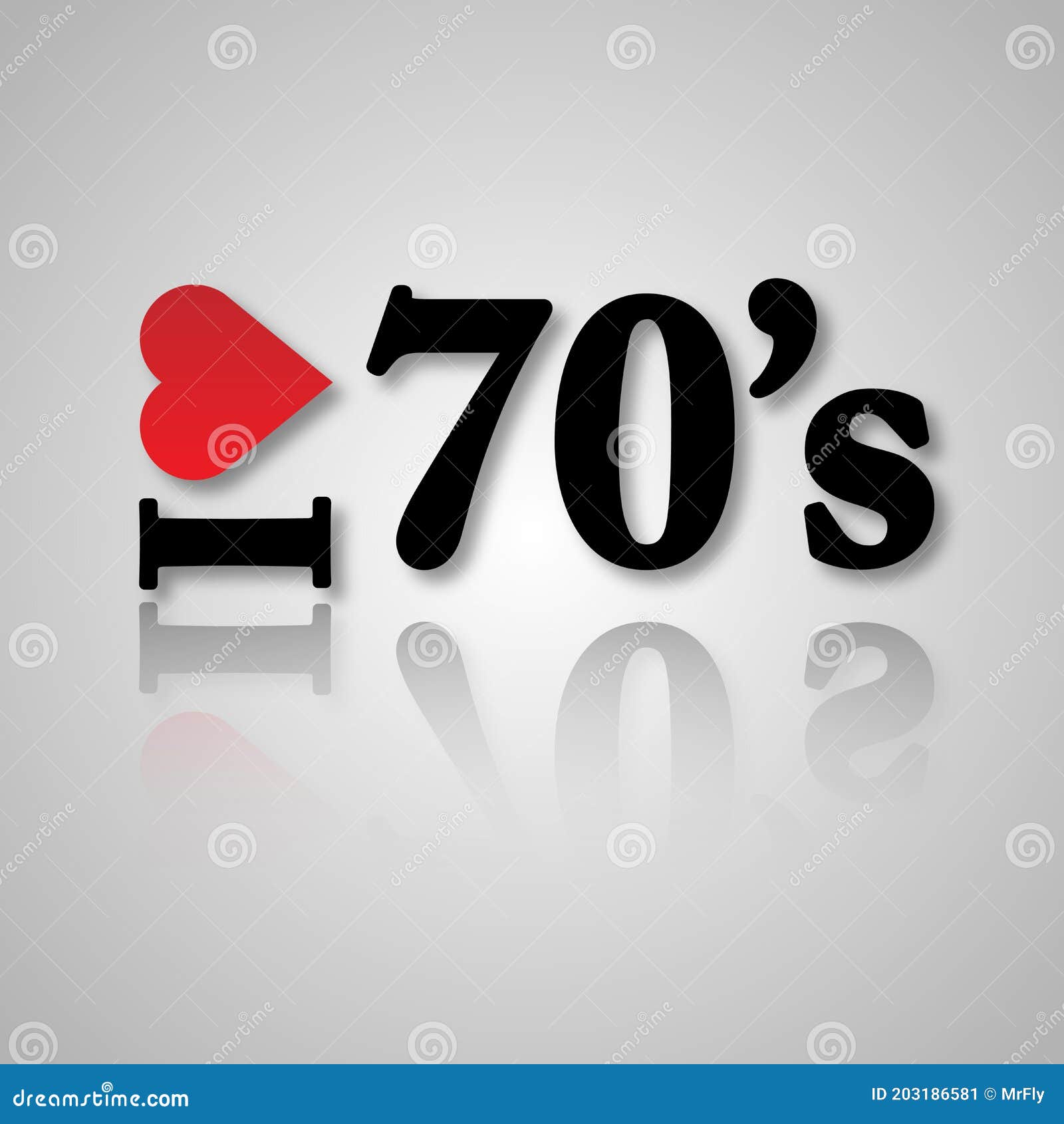 I Love 70`s Unique, Vector Illustration Stock Vector - Illustration of ...