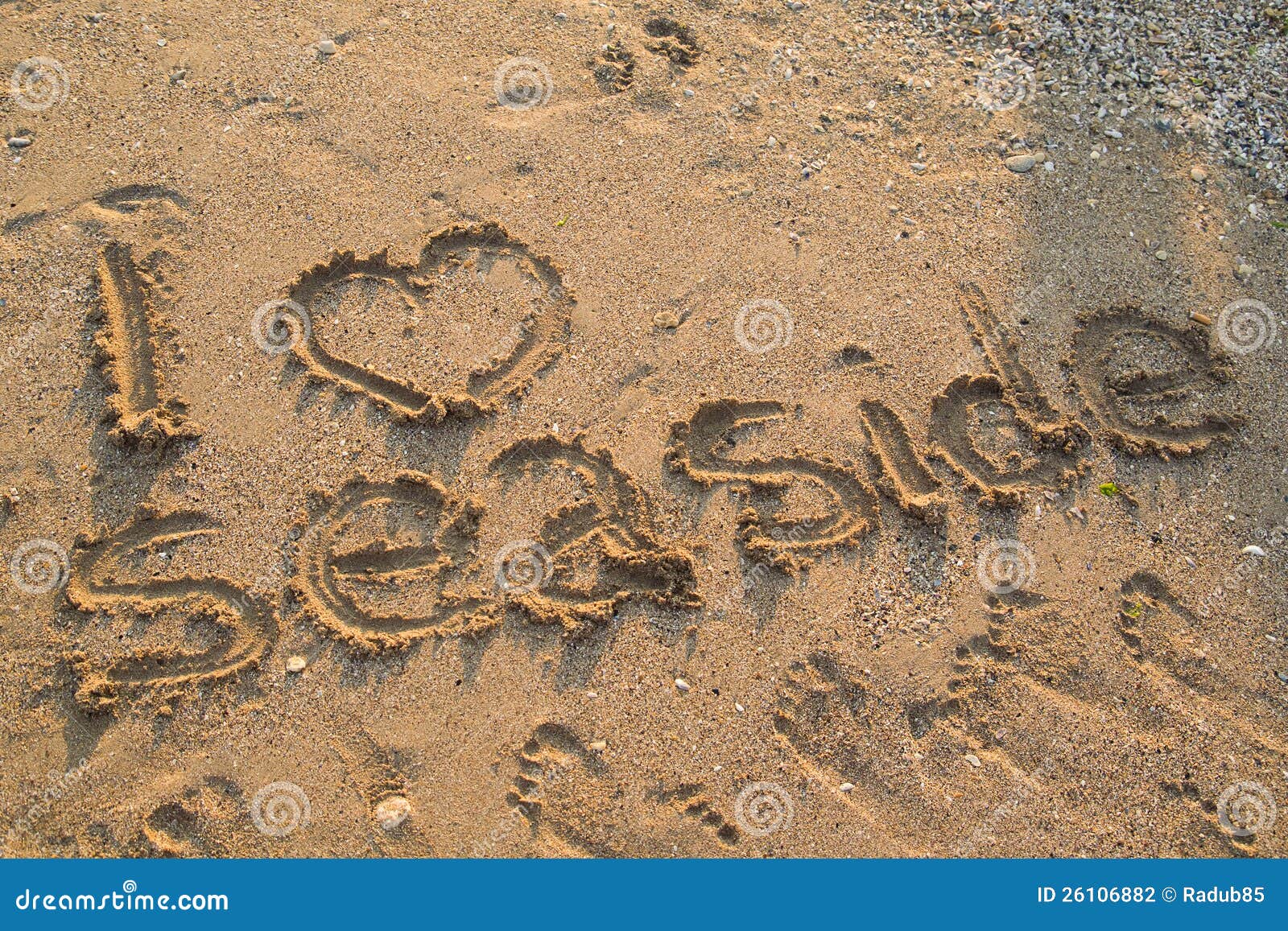 I Love the Sea stock photo. Image of emotion, draw, freedom - 26106882