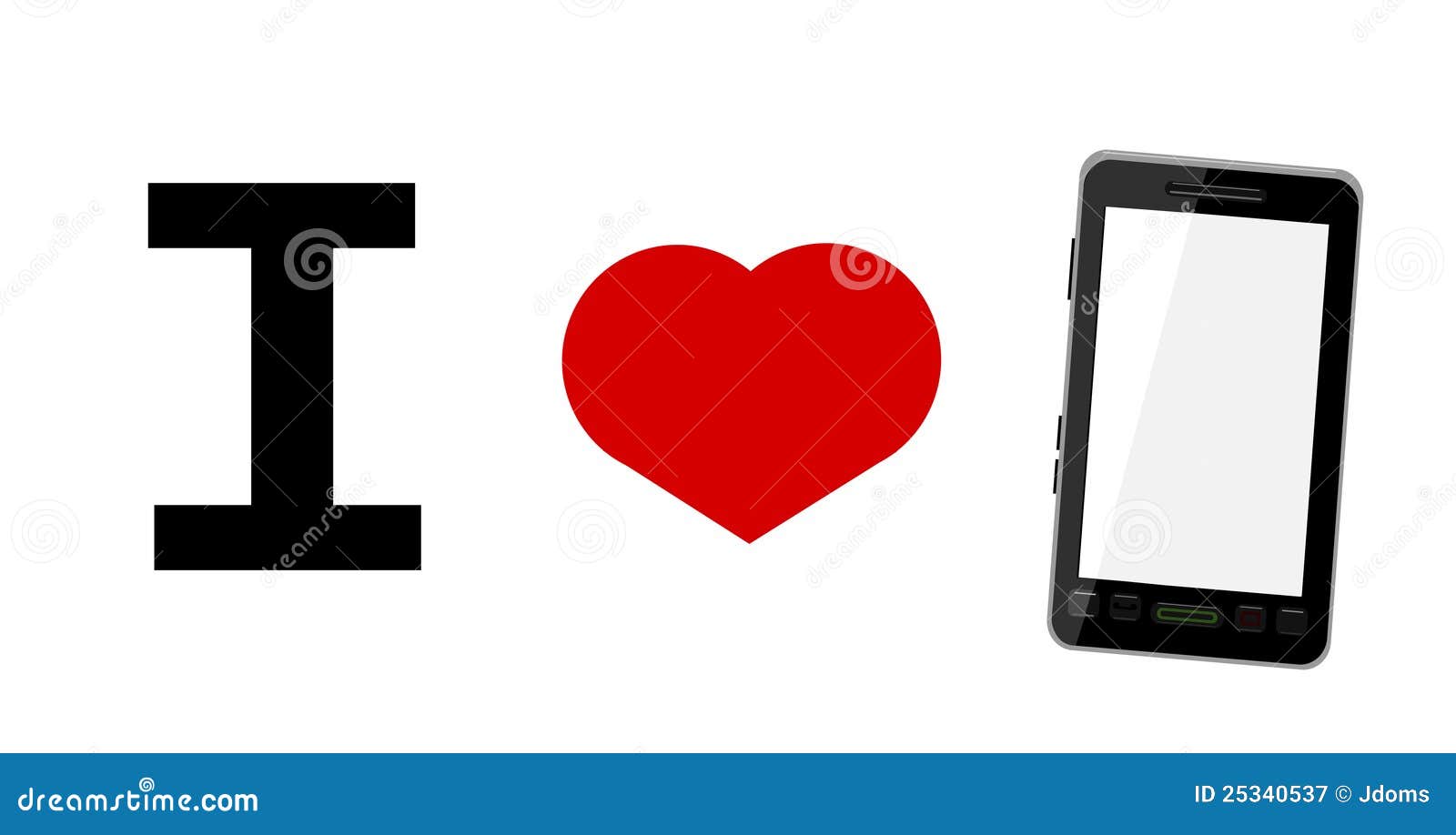 I love smart phones stock vector. Illustration of smart - 25340537