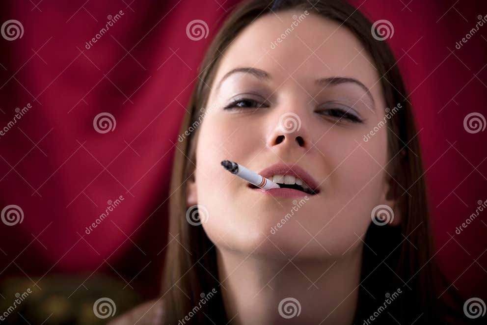 I love smoking stock photo. Image of female, head, years - 5958630
