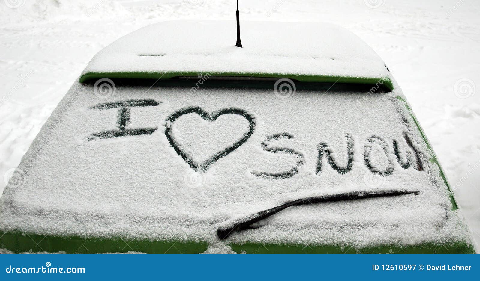 I love snow stock image. Image of windscreen, snow, wiper - 12610597