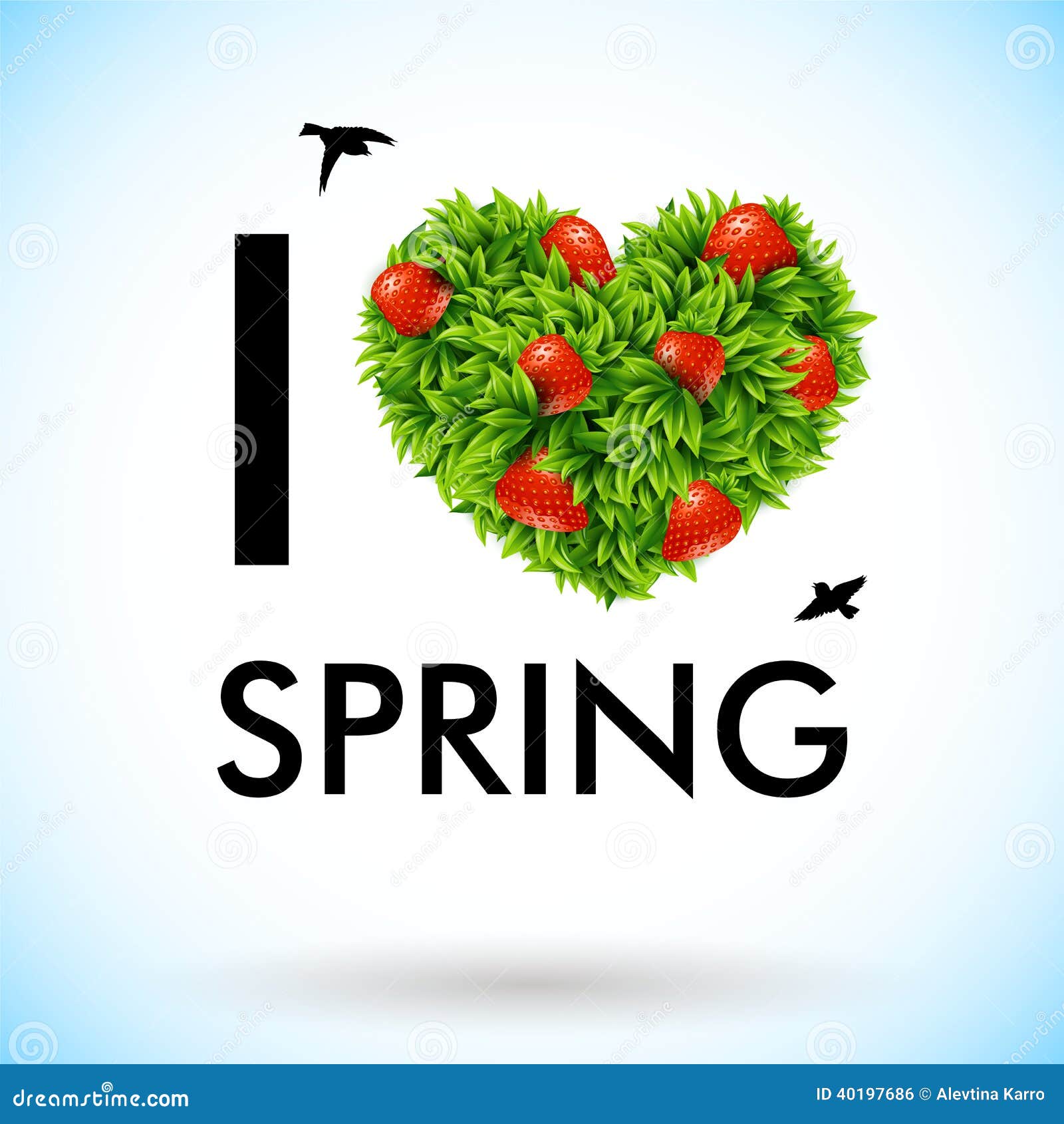I Love Spring Icon. Vector Illustration. Stock Vector - Illustration of ...
