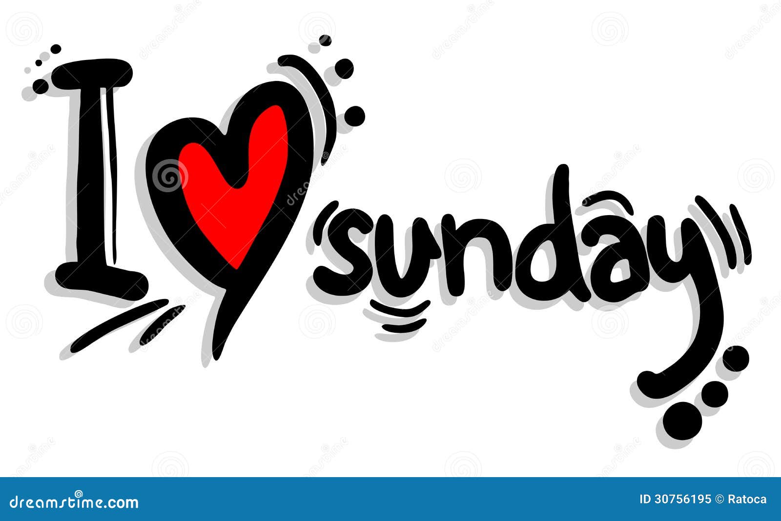 I love sunday stock vector. Illustration of cover, imaginative - 30756195