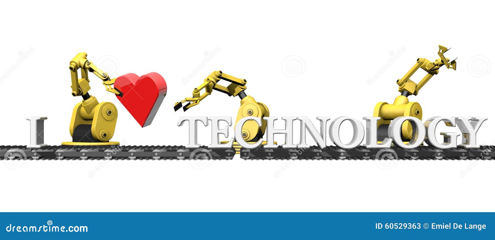 I love technology stock illustration. Illustration of robots - 60529363