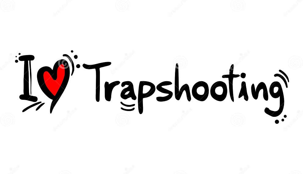 I love Trapshooting stock vector. Illustration of trapshooting - 314199947