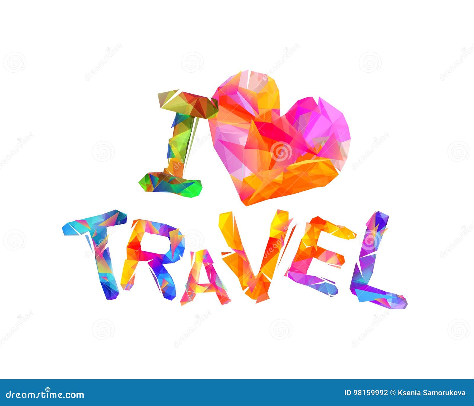 I Love Travel. Vector Inscription Stock Vector - Illustration of ...