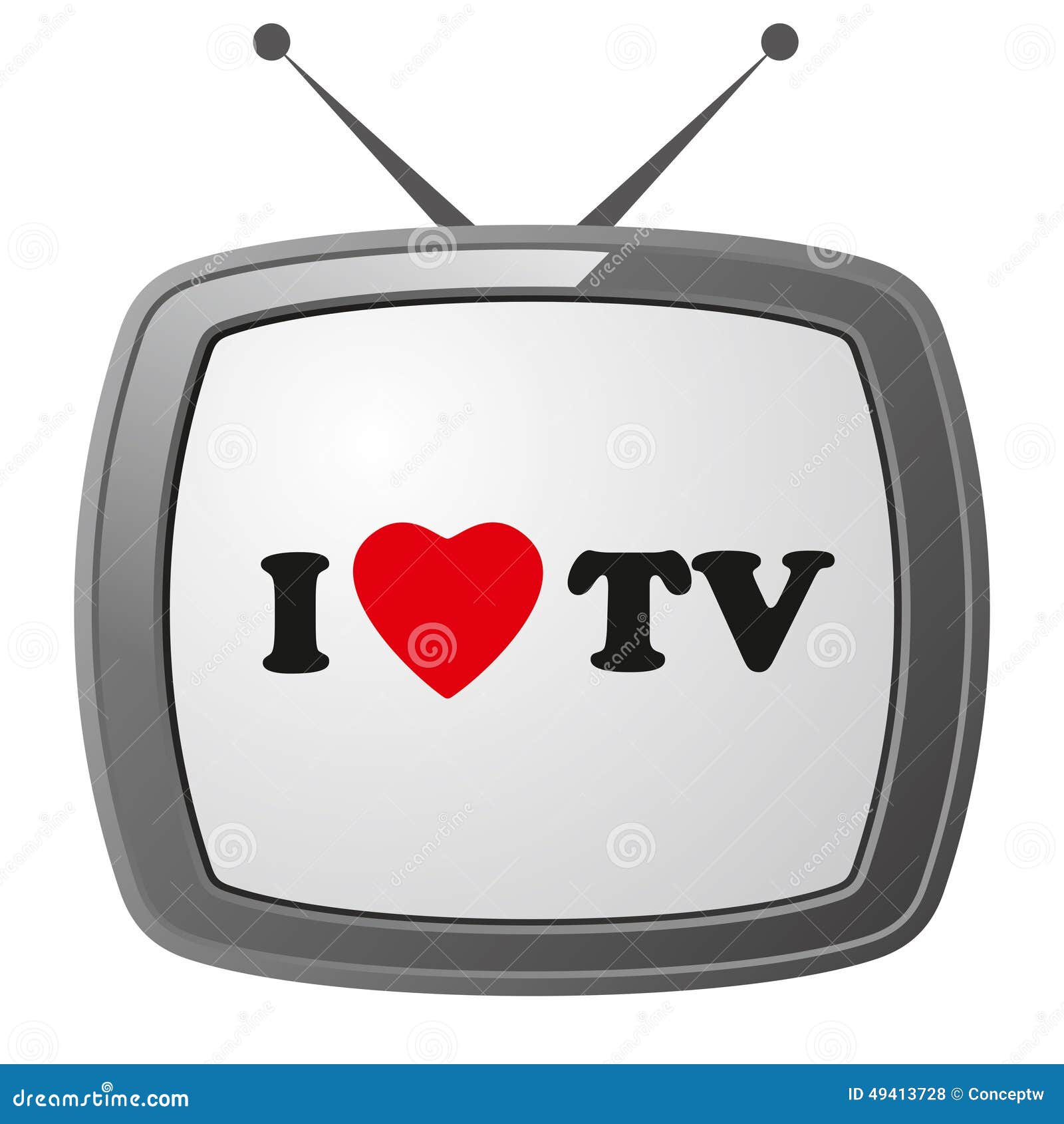 I love TV stock illustration. Illustration of antenna - 49413728