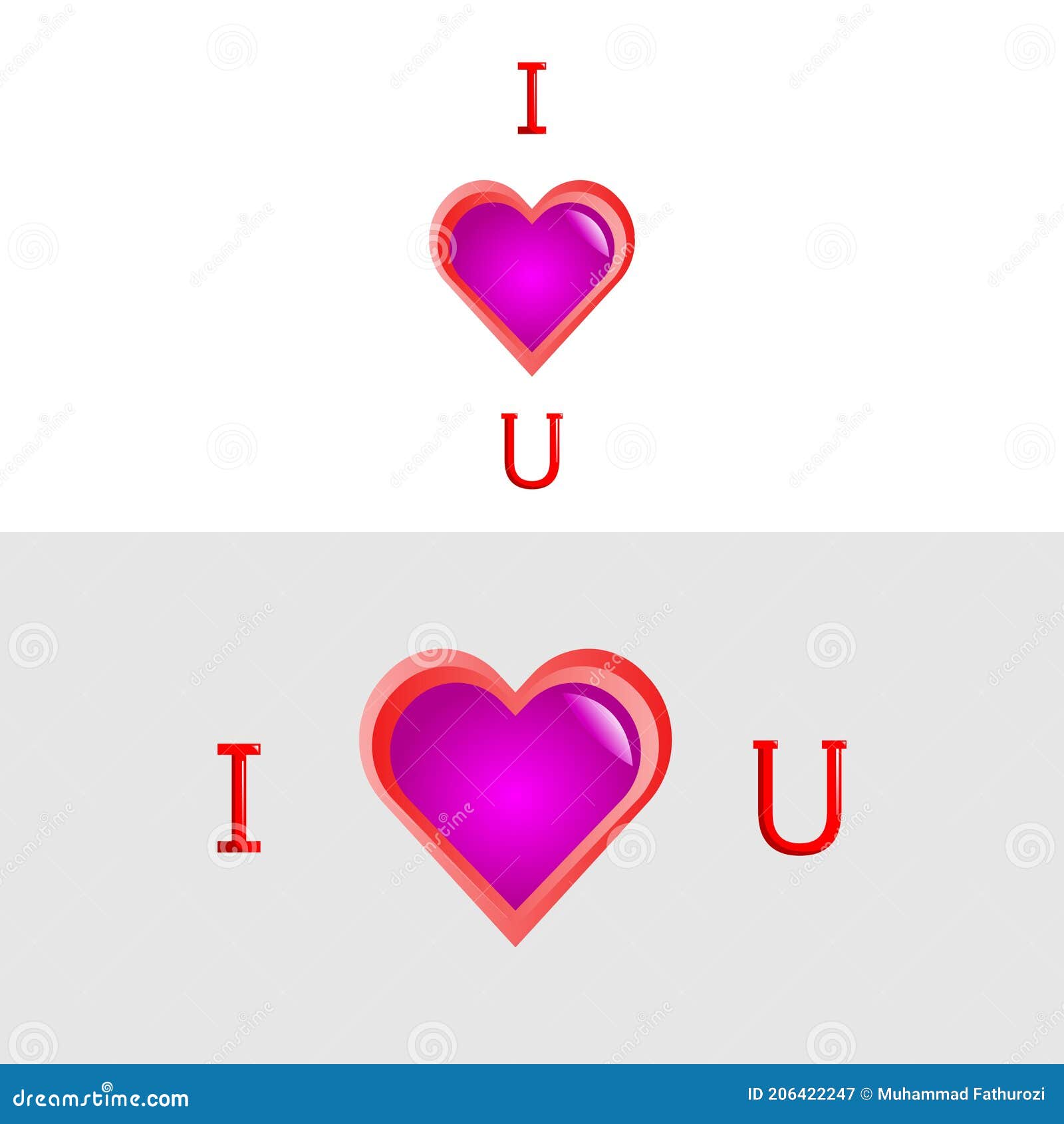 I LOVE U Logo and Text Vector Stock Illustration - Illustration of ...