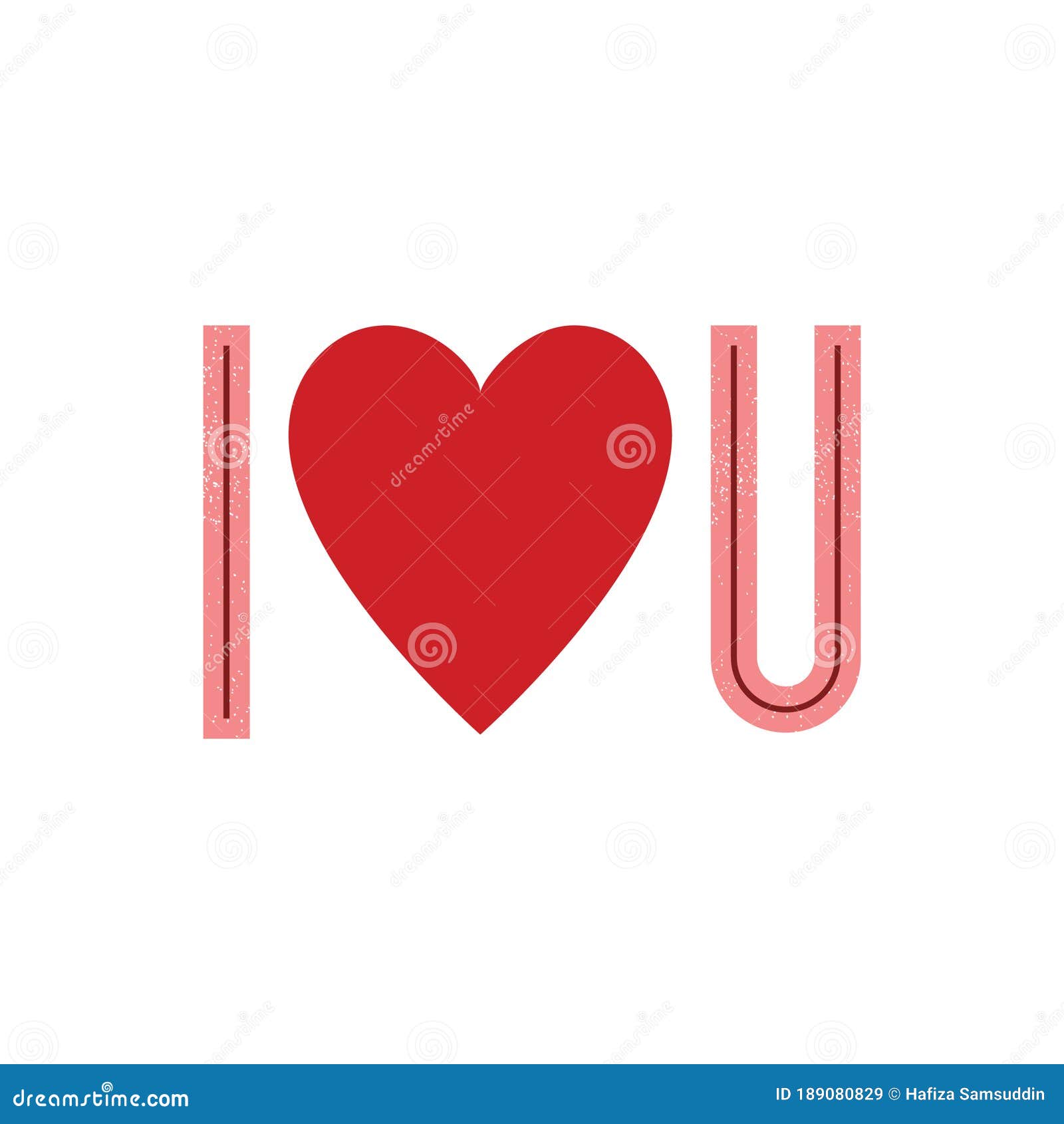 I Love U. Vector Illustration Decorative Design Stock Vector ...