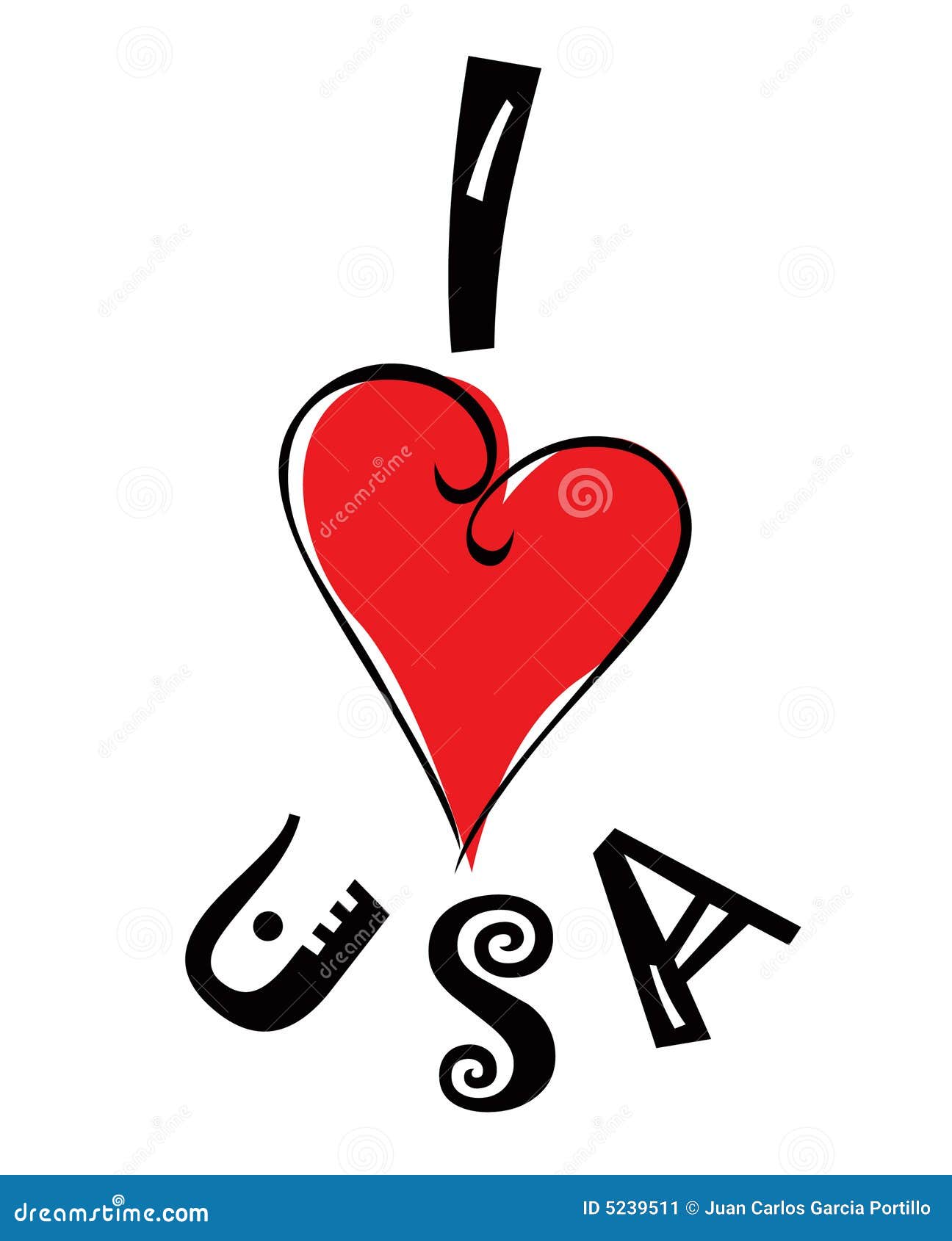 I love USA stock vector. Illustration of logo, heart, love - 5239511