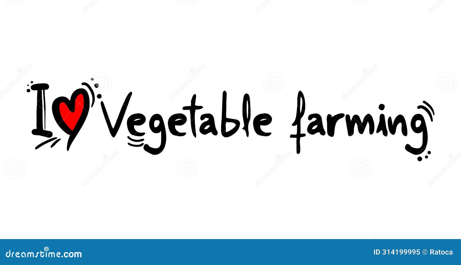 I Love Vegetable Farming Message Stock Vector - Illustration of ...