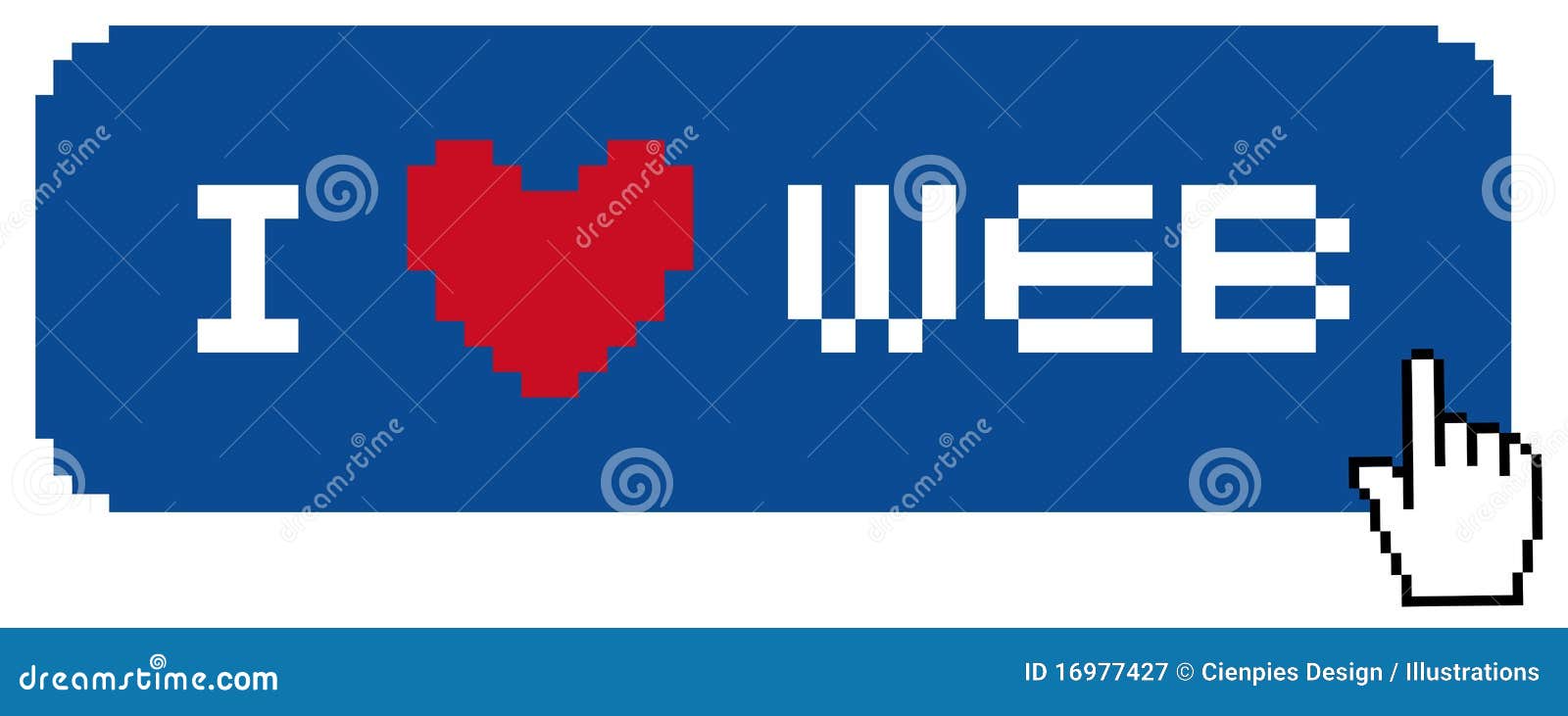 I Love Web Label with Icon Hand Stock Vector - Illustration of icon ...