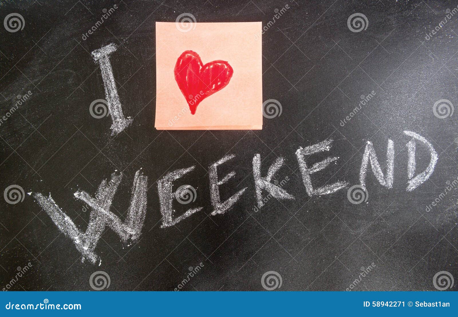 I Love Weekends stock illustration. Illustration of office - 58942271