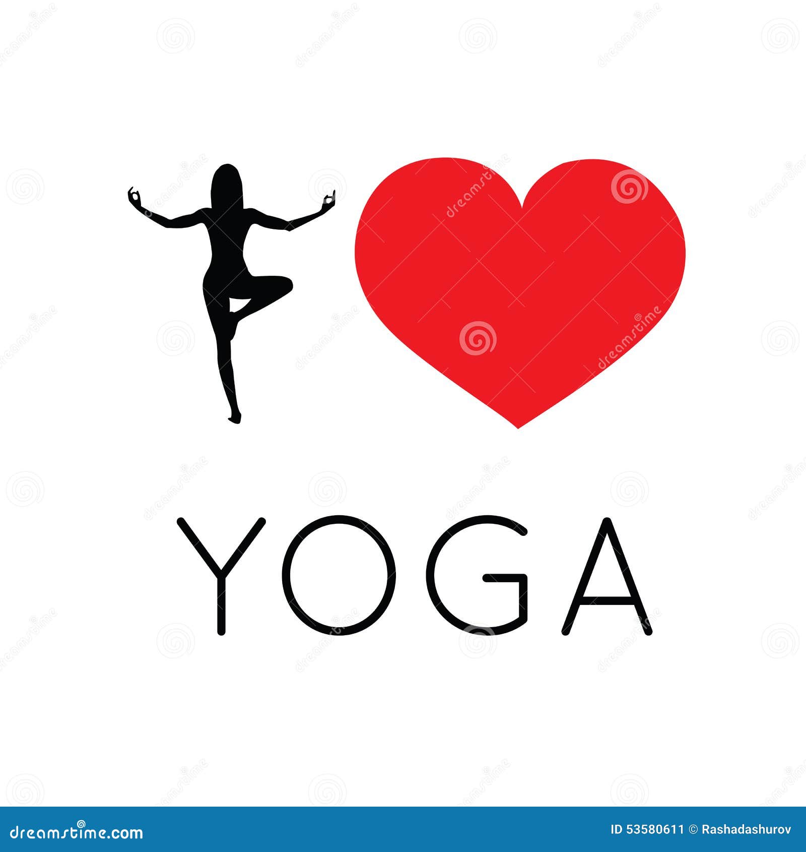 We Love Yoga Couple Heart Shape Pose Cartoon Vector Illustration ...