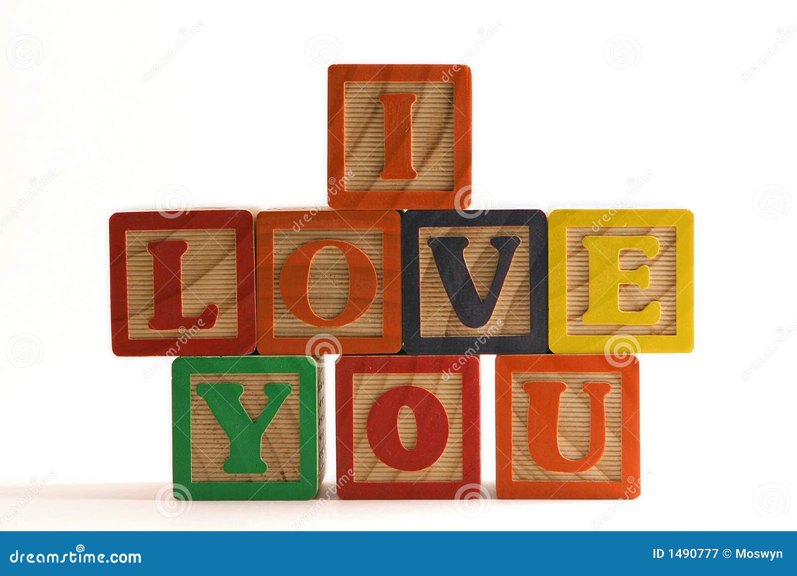 I love you blocks stock image. Image of green, orange - 1490777