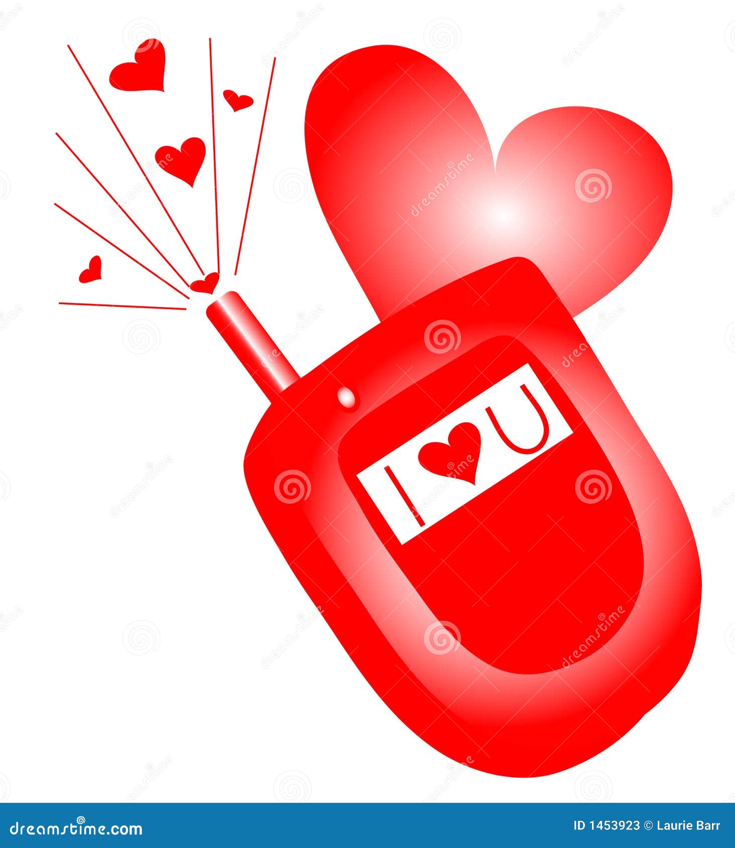 I Love you Cell Phone stock illustration. Illustration of phone - 1453923