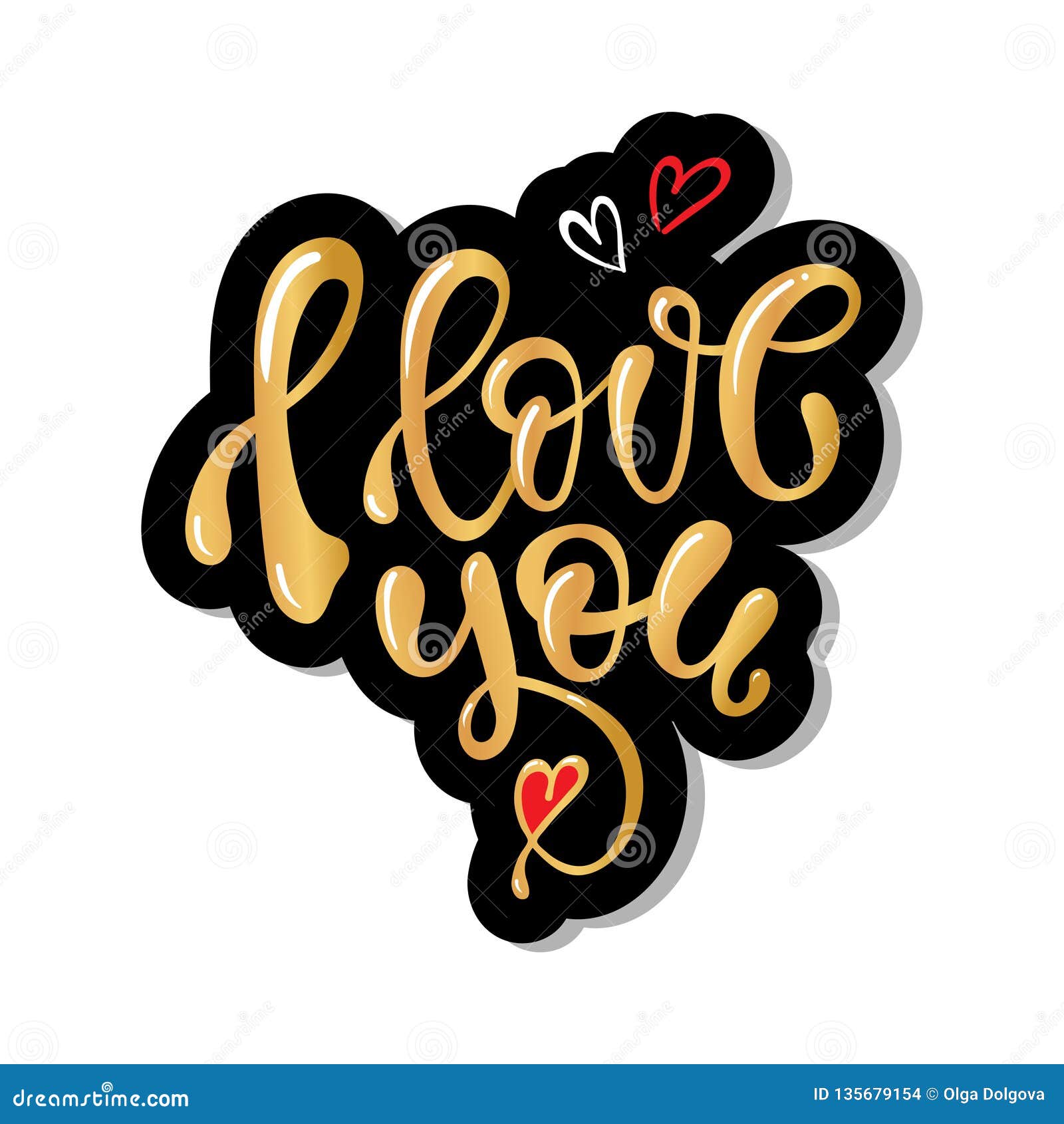 I Love You Hand Written Lettering Gold Calligraphy Stock Vector ... I Love You Hand Written Lettering Gold Calligraphy Stock Vector ...