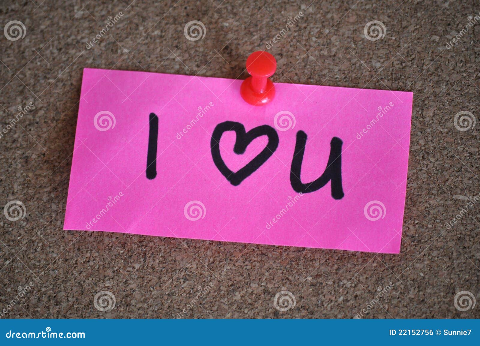 I Love You Heart Note on Pinboard Stock Photo - Image of hand, heart ...