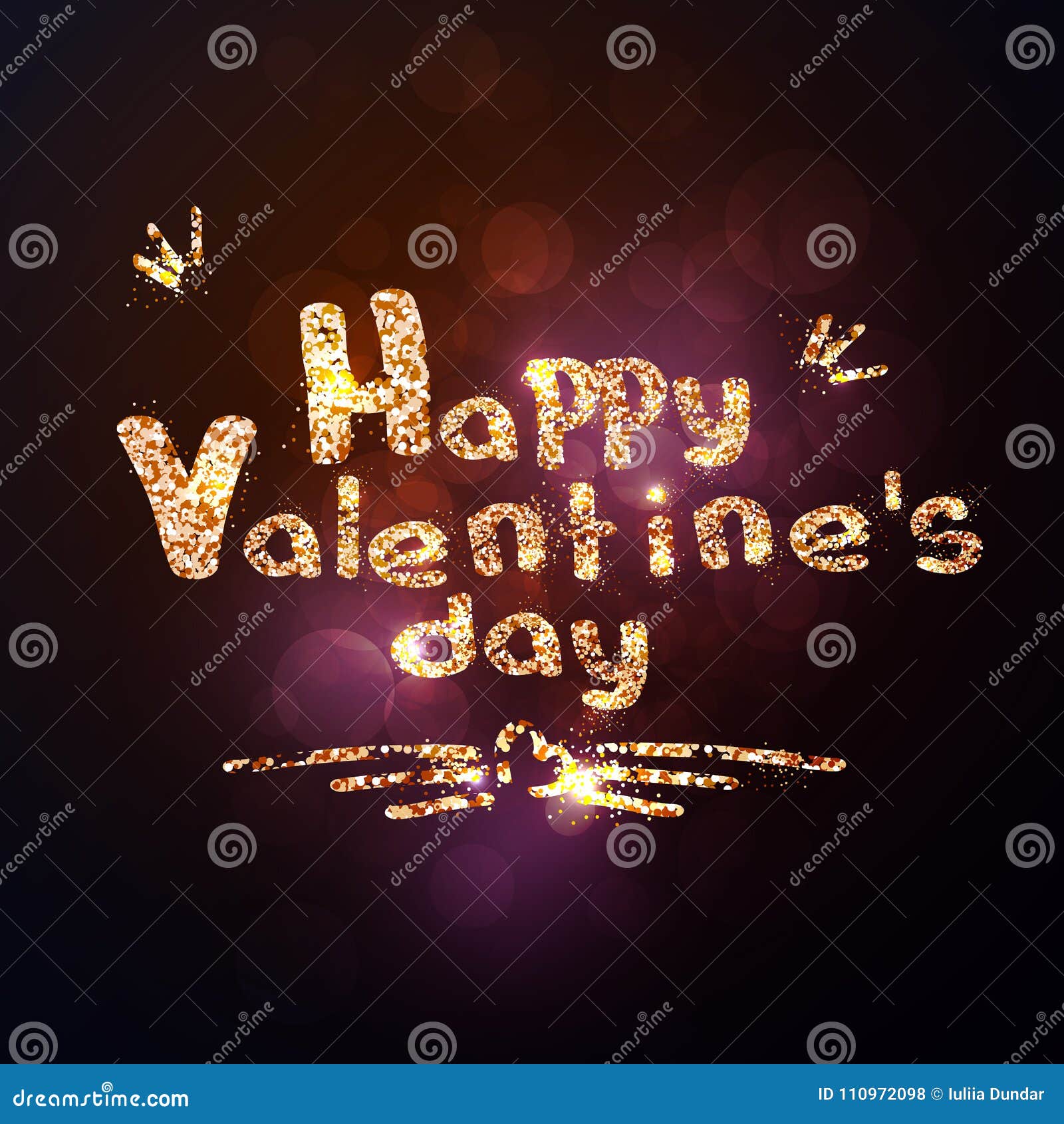 Vector Illustration Of A Postcard I Love You Stock Vector