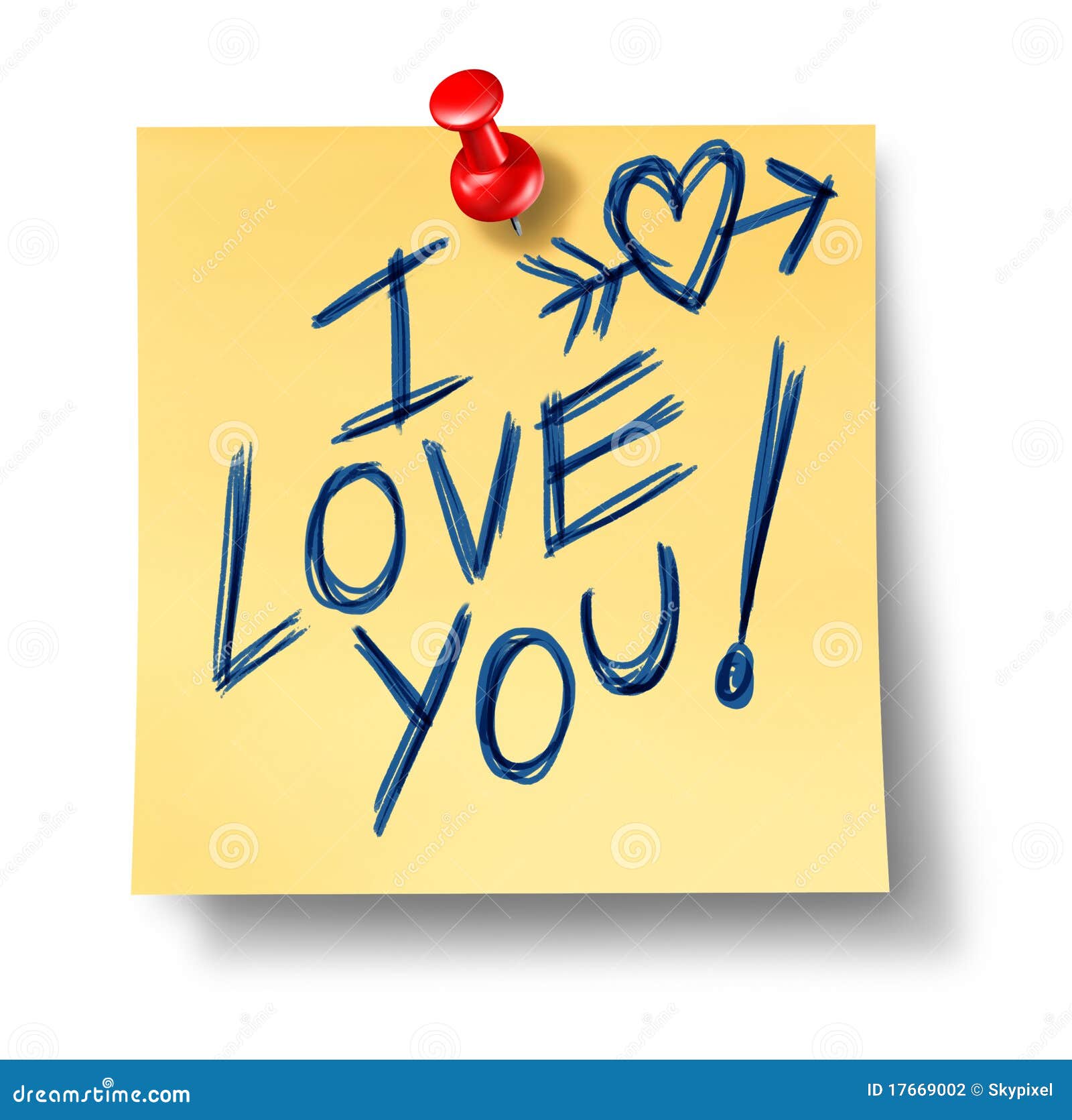 I Love You Office Note Affection Feelings of Valen Stock Illustration ...