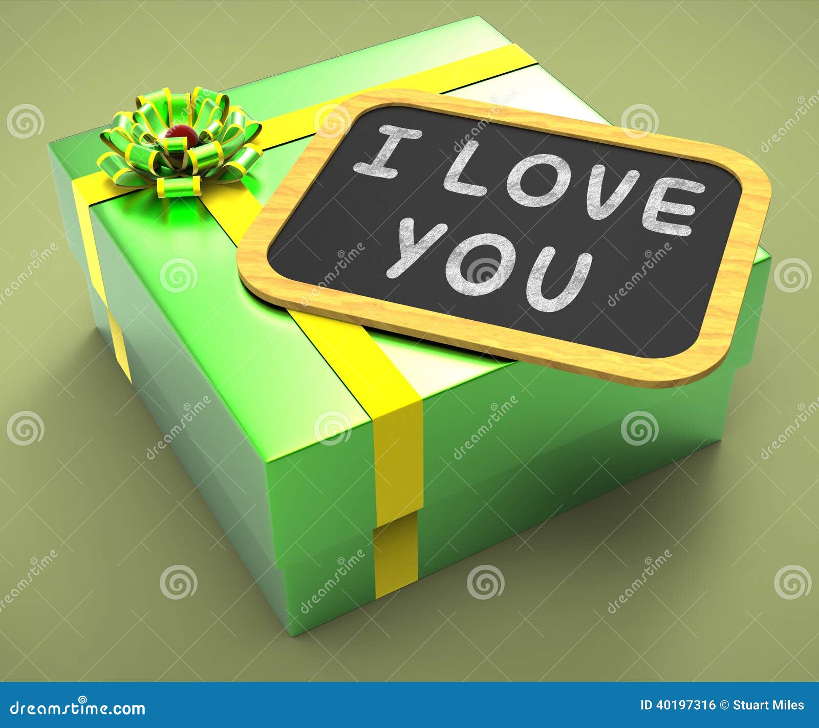 I Love You Present Means Special Dates Stock Illustration ...