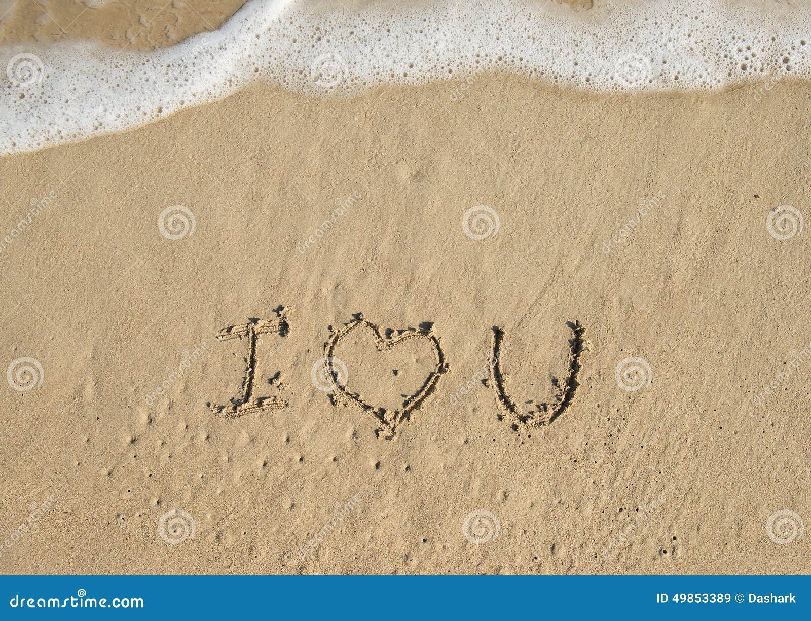 I Love you in sand stock image. Image of paradise, sign - 49853389