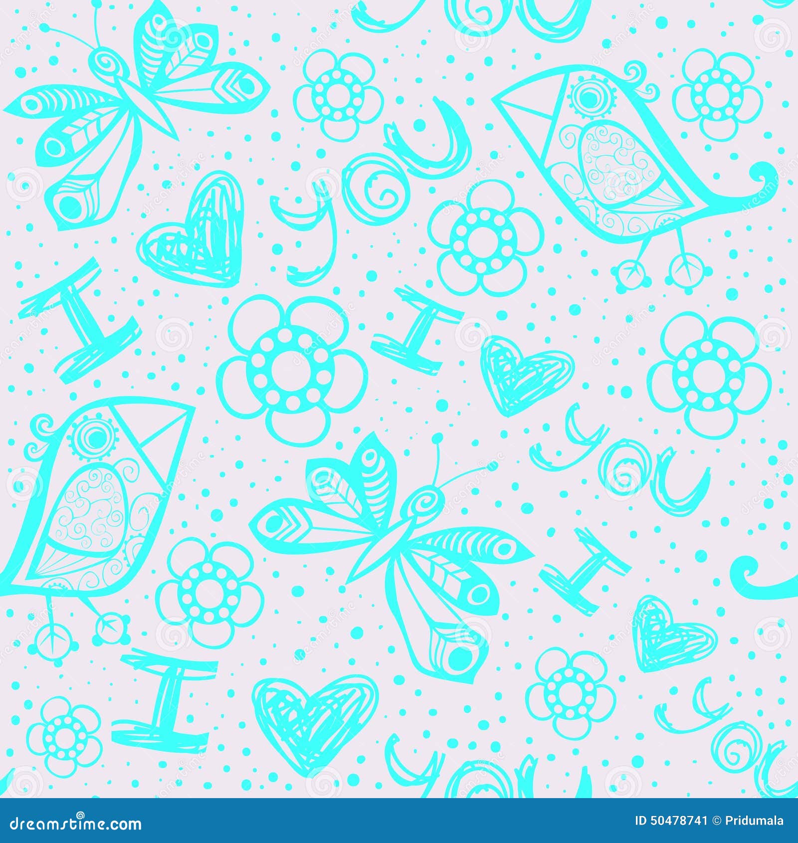 I Love You Seamless Pattern Stock Vector - Illustration of modern ...