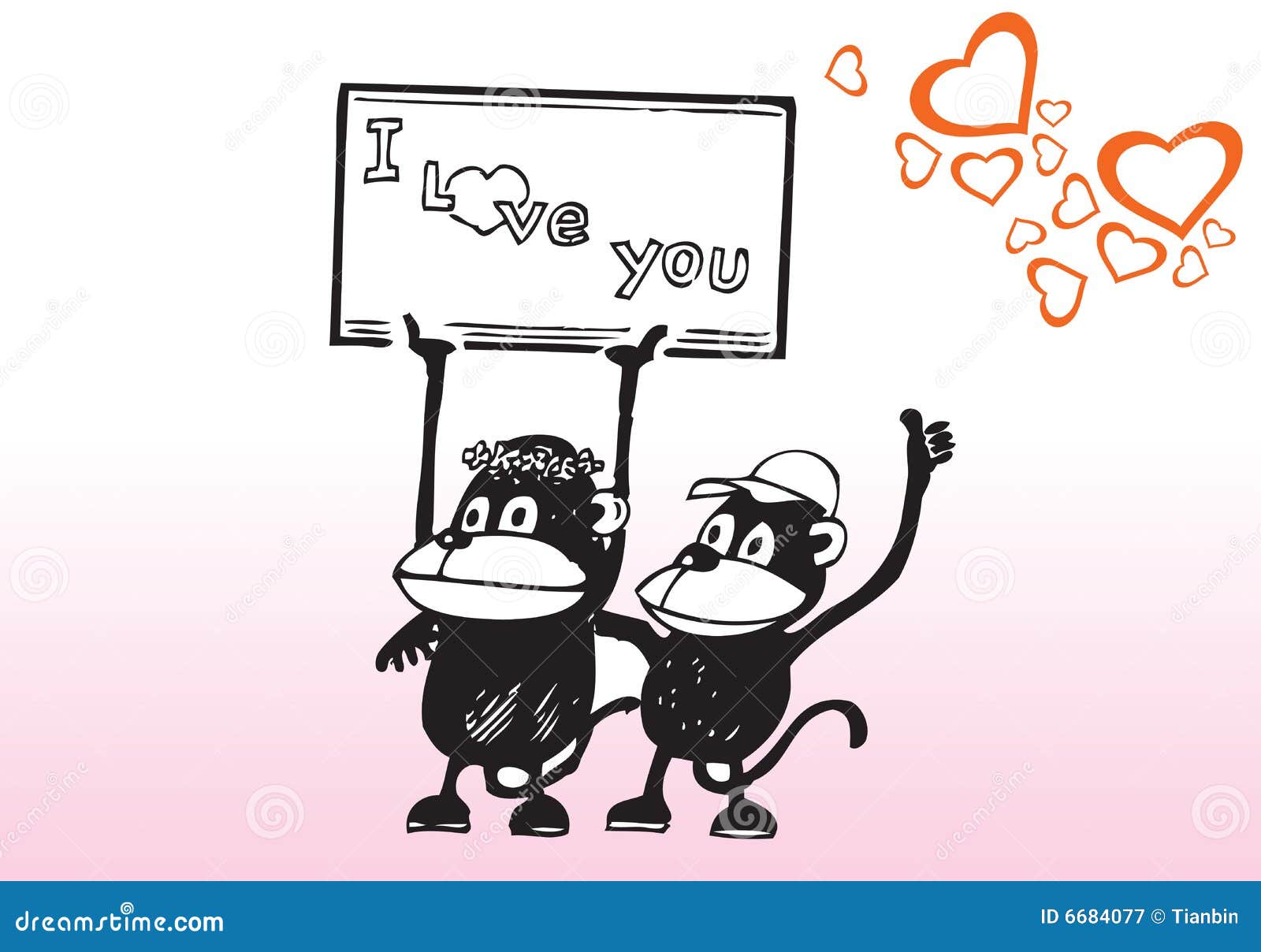 I love you sign cartoon stock vector. Illustration of drawn - 6684077