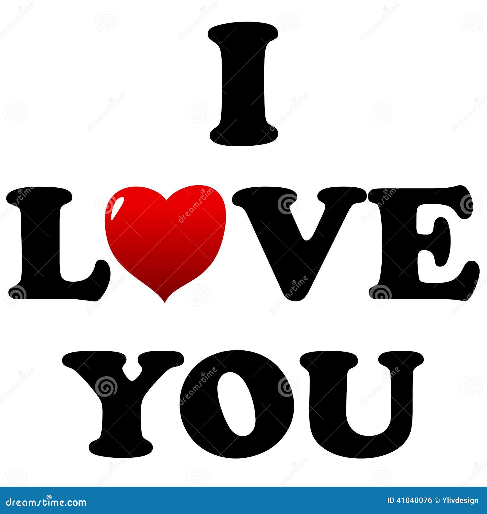 I love you symbol stock vector. Illustration of word - 41040076