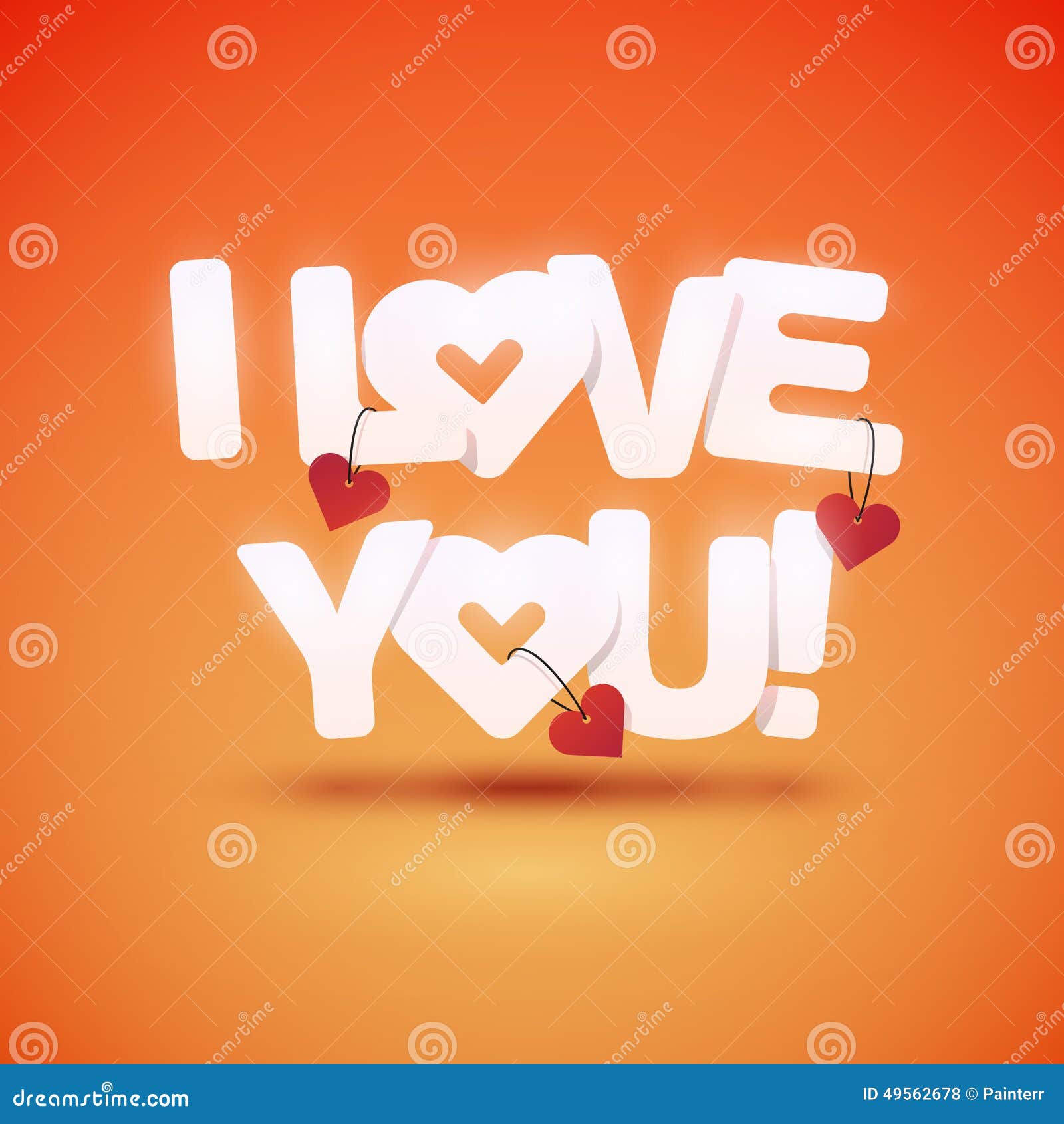 I Love You Text with Hearts Stock Vector - Illustration of beautiful ...