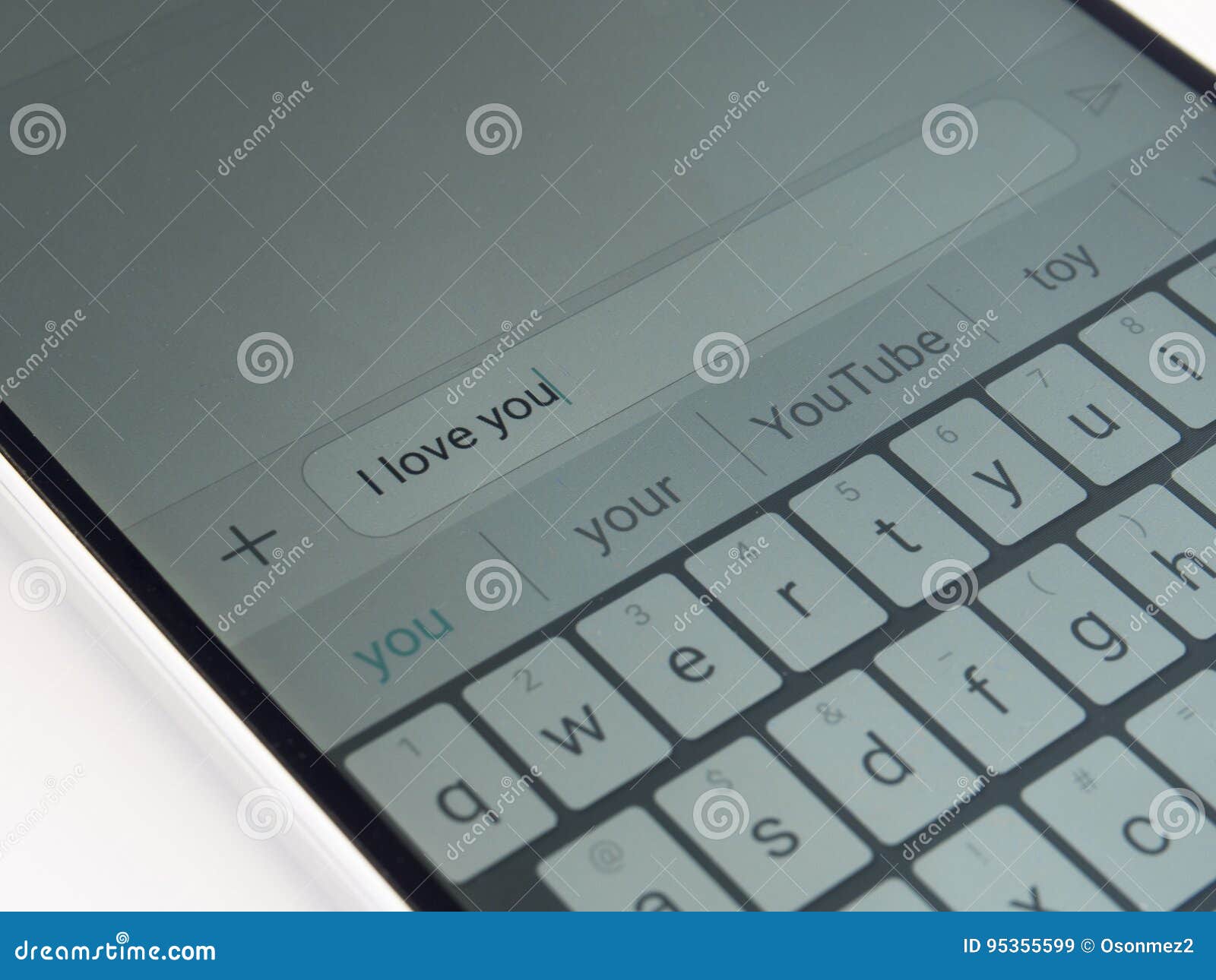 I Love You Text Message on the Phone Stock Image - Image of screen ...