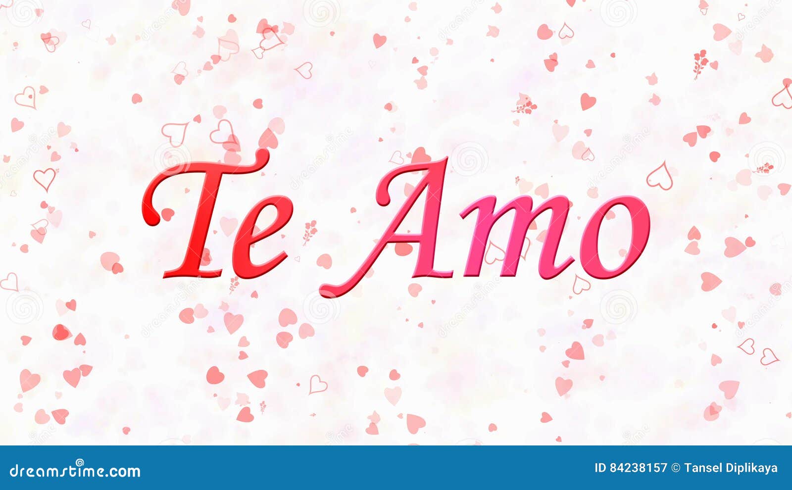 I Love You Text In Portuguese And Spanish Te Amo On White Background