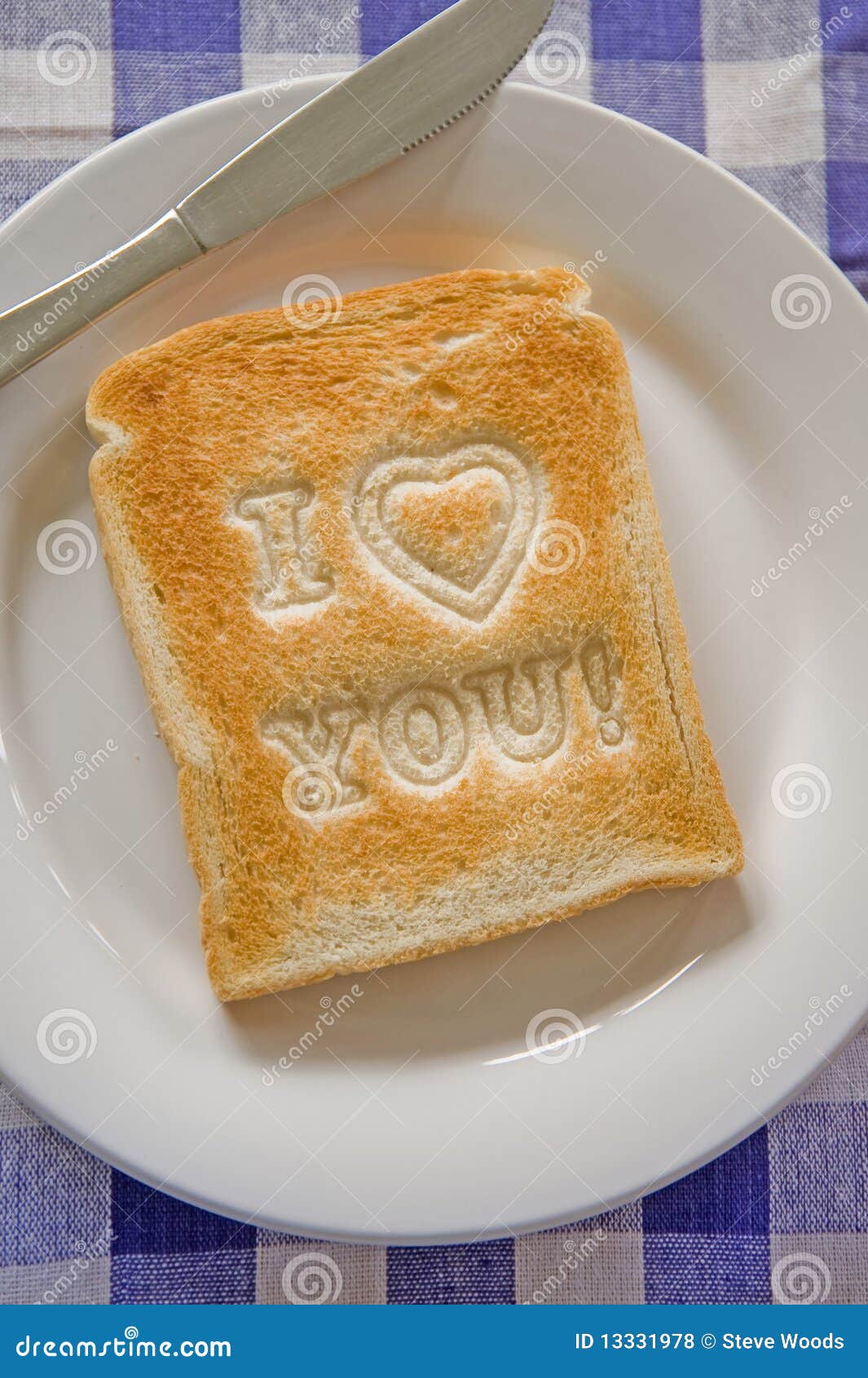 I Love You Toast stock photo. Image of affection, healthy - 13331978