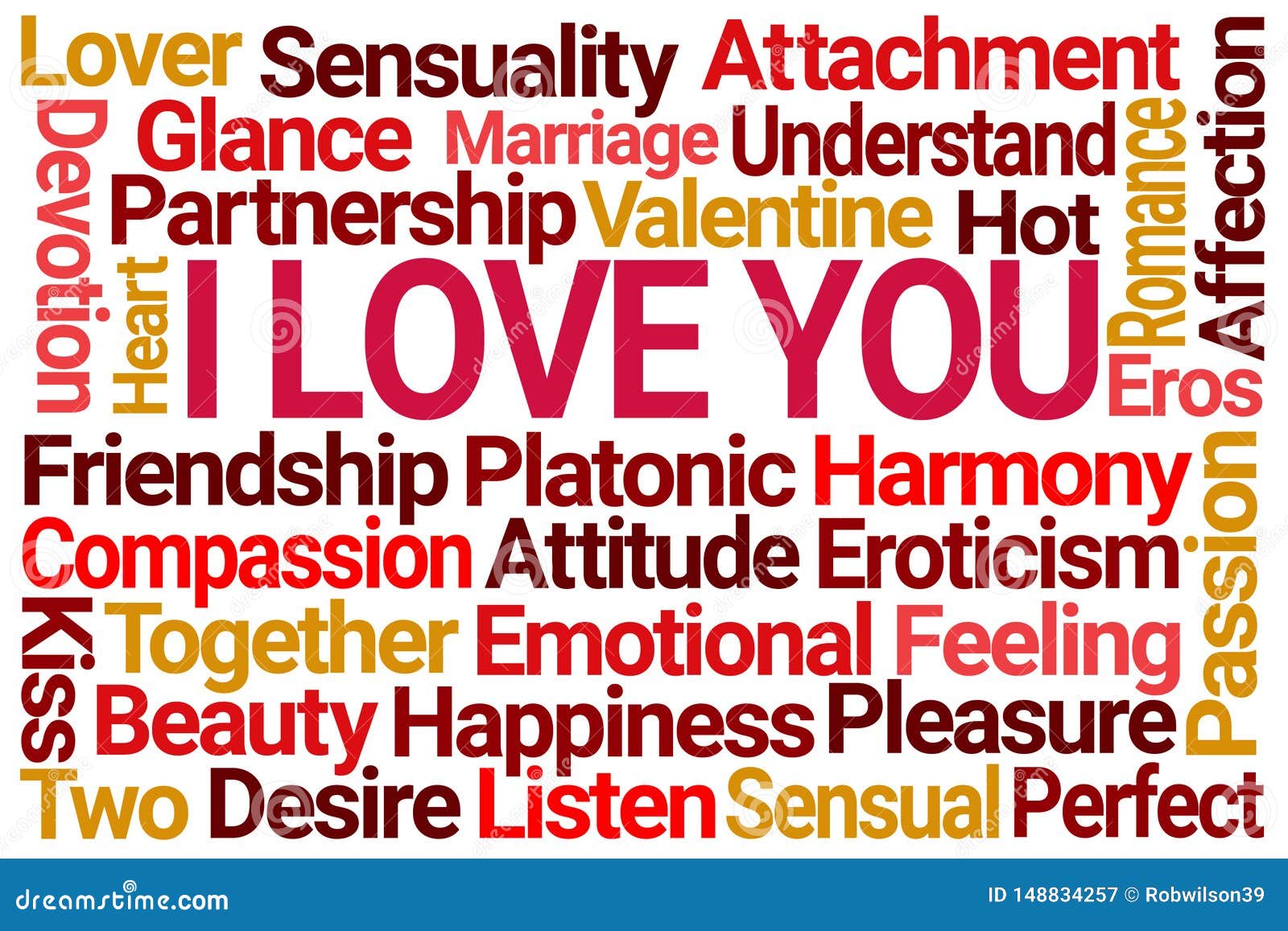 I Love You Word Cloud Stock Illustration Illustration Of Lovely