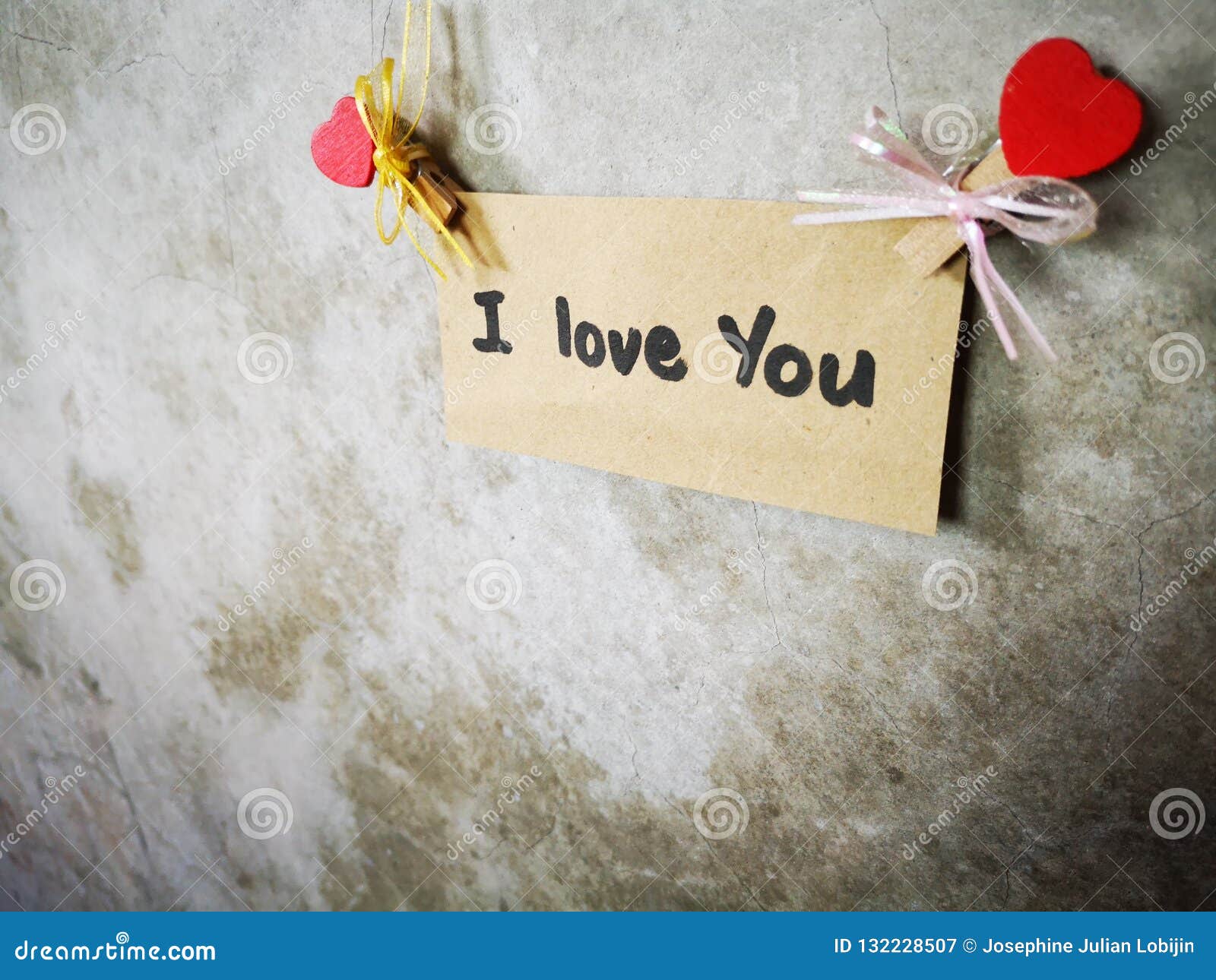 I Love You Written on the Wall Stock Image - Image of message ...