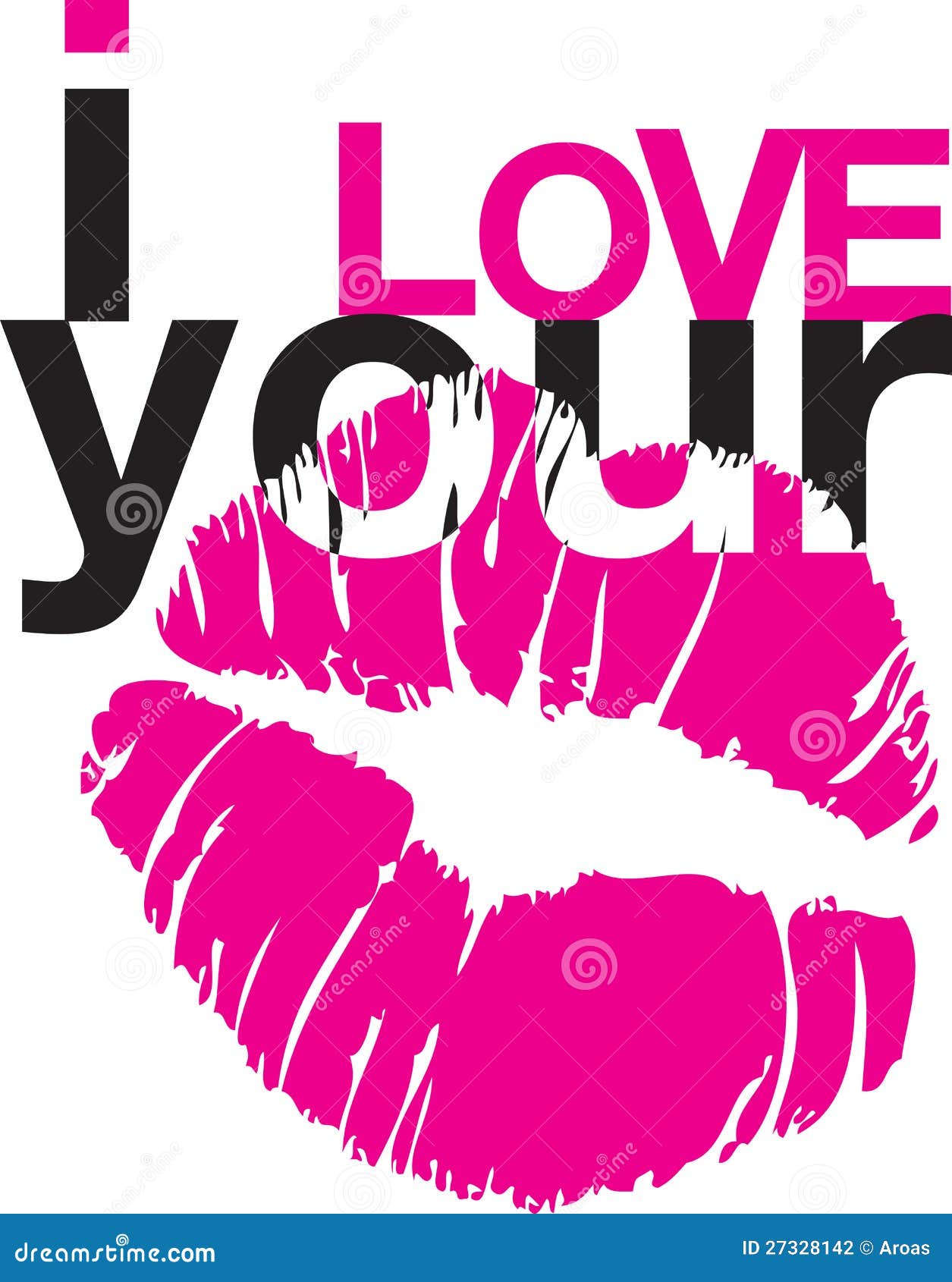 I love your kisses stock vector. Illustration of celebrate - 27328142