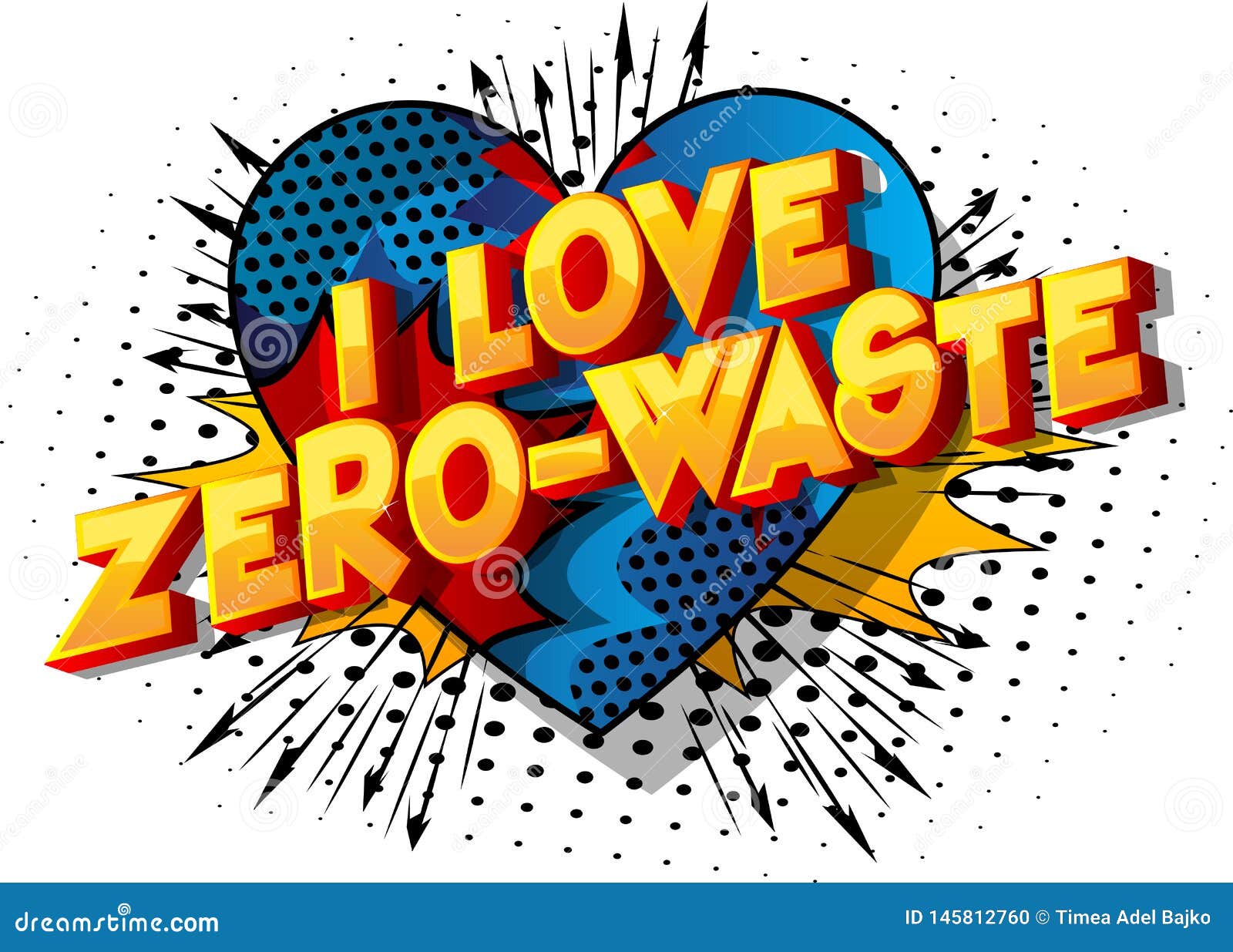 I Love Zero-Waste - Comic Book Style Words Stock Vector - Illustration ...