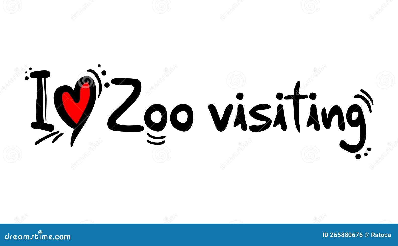 I Love Zoo Visiting Message Stock Vector - Illustration of advise ...