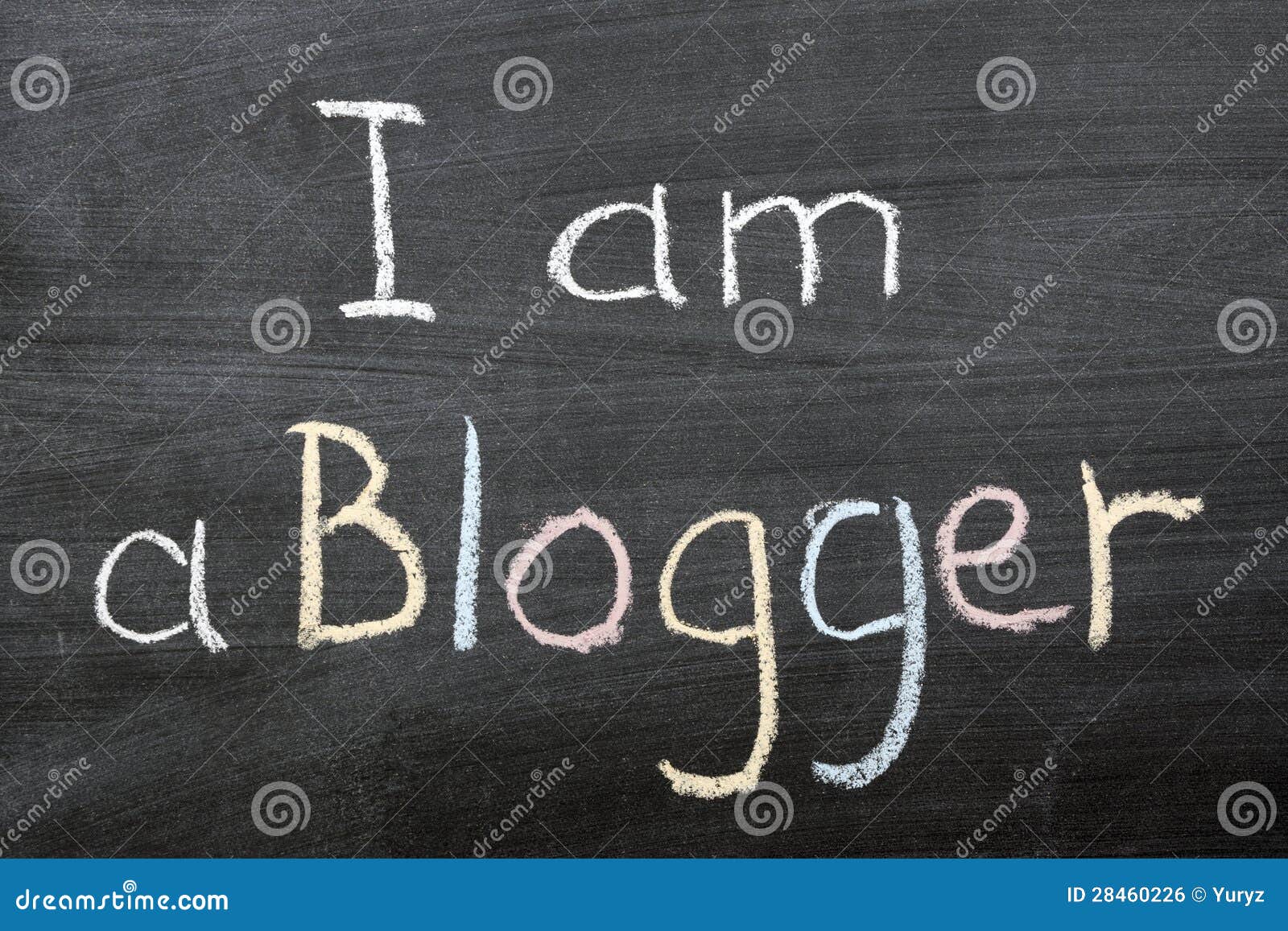 I m a blogger stock photo. Image of phrase, handwritten - 28460226