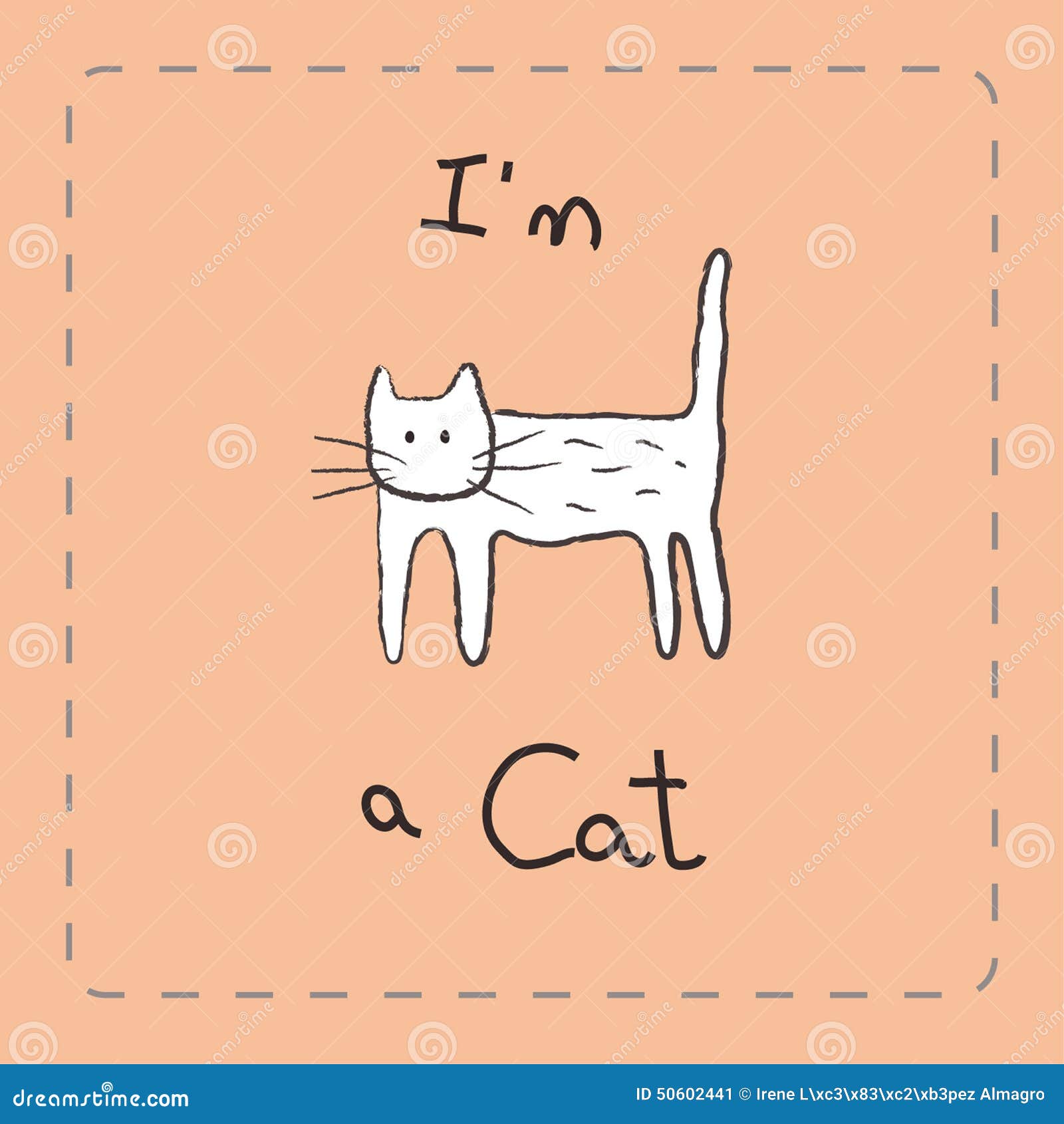 I m a Cat stock vector. Illustration of vector, animal - 50602441