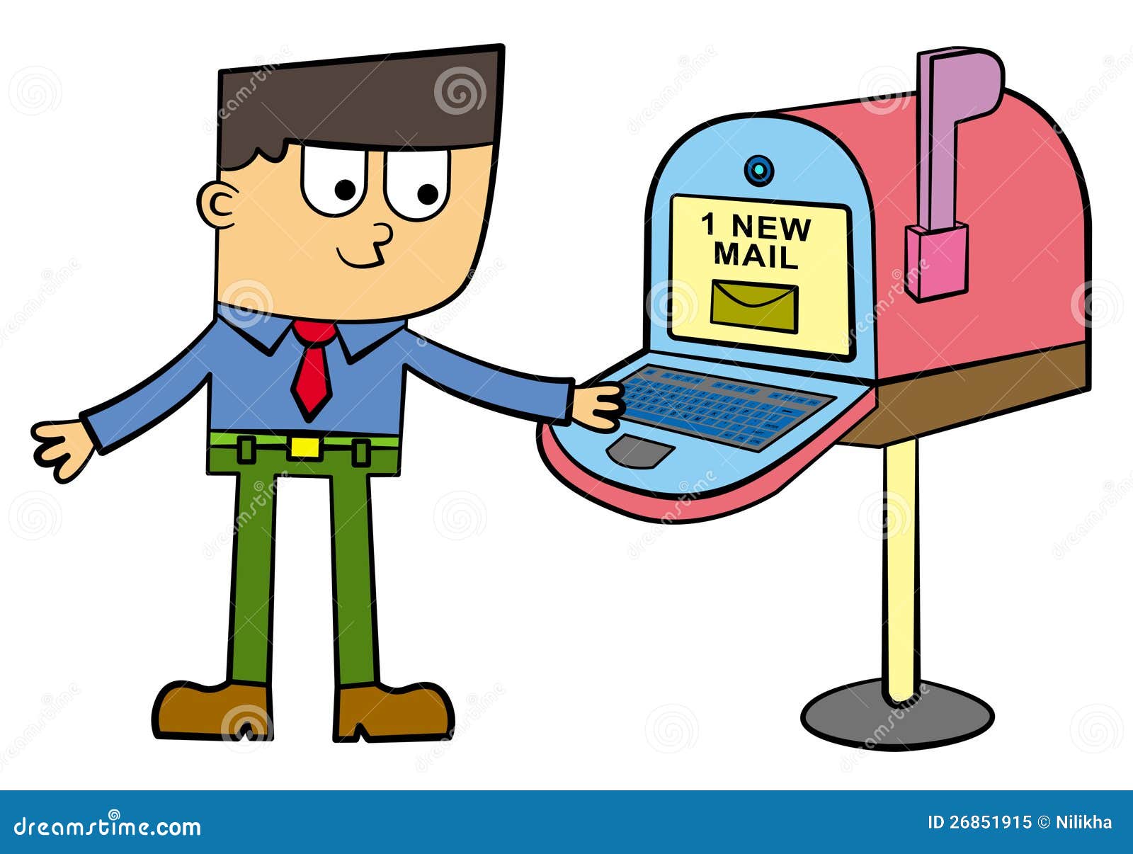 I m checking my inbox stock illustration. Illustration of inbox - 26851915