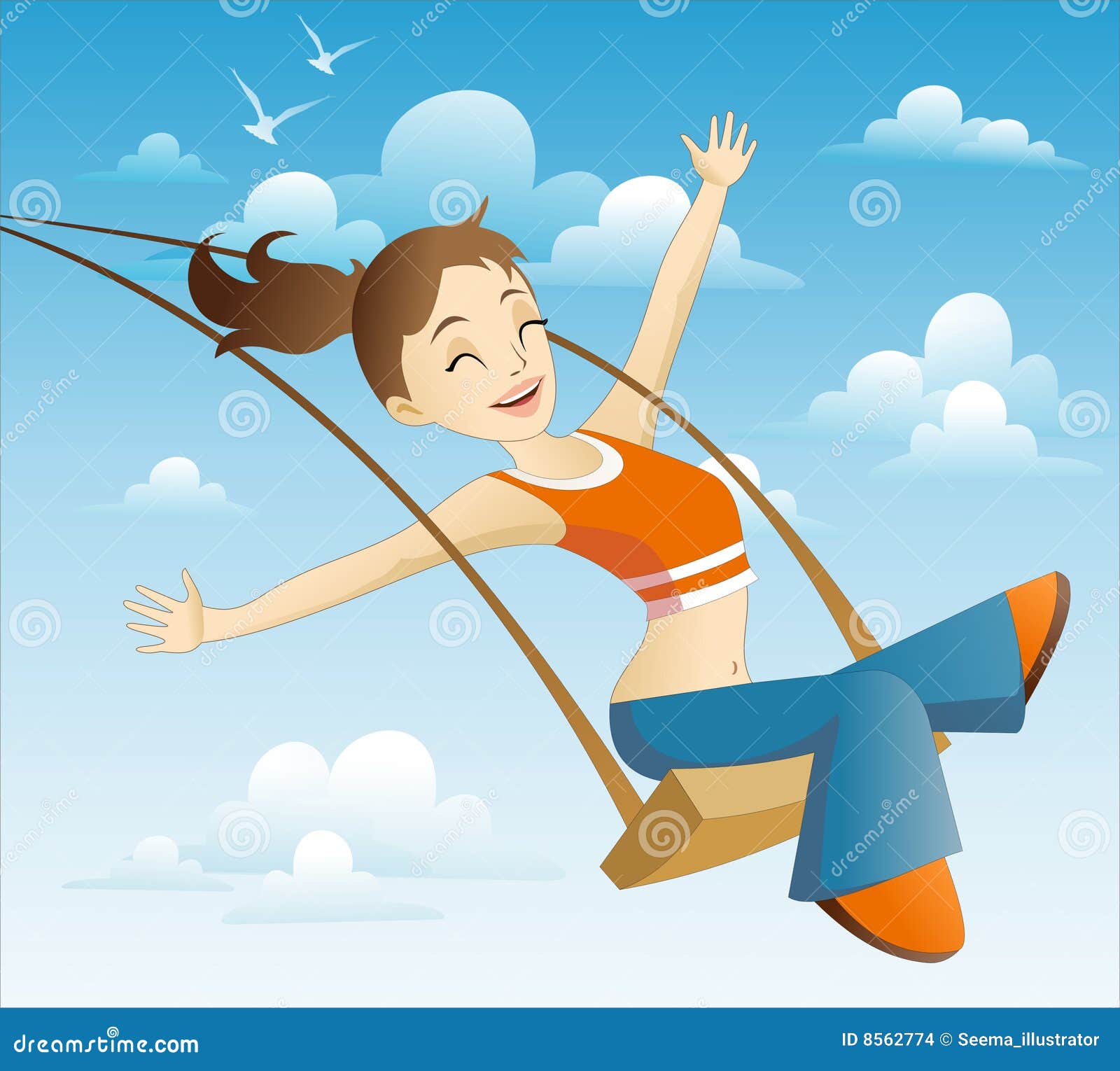 I m flying! stock illustration. Illustration of breathing - 8562774