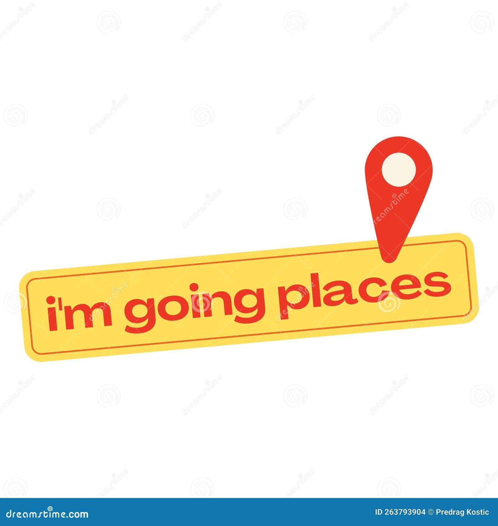 I m going places logo stock illustration. Illustration of sign - 263793904