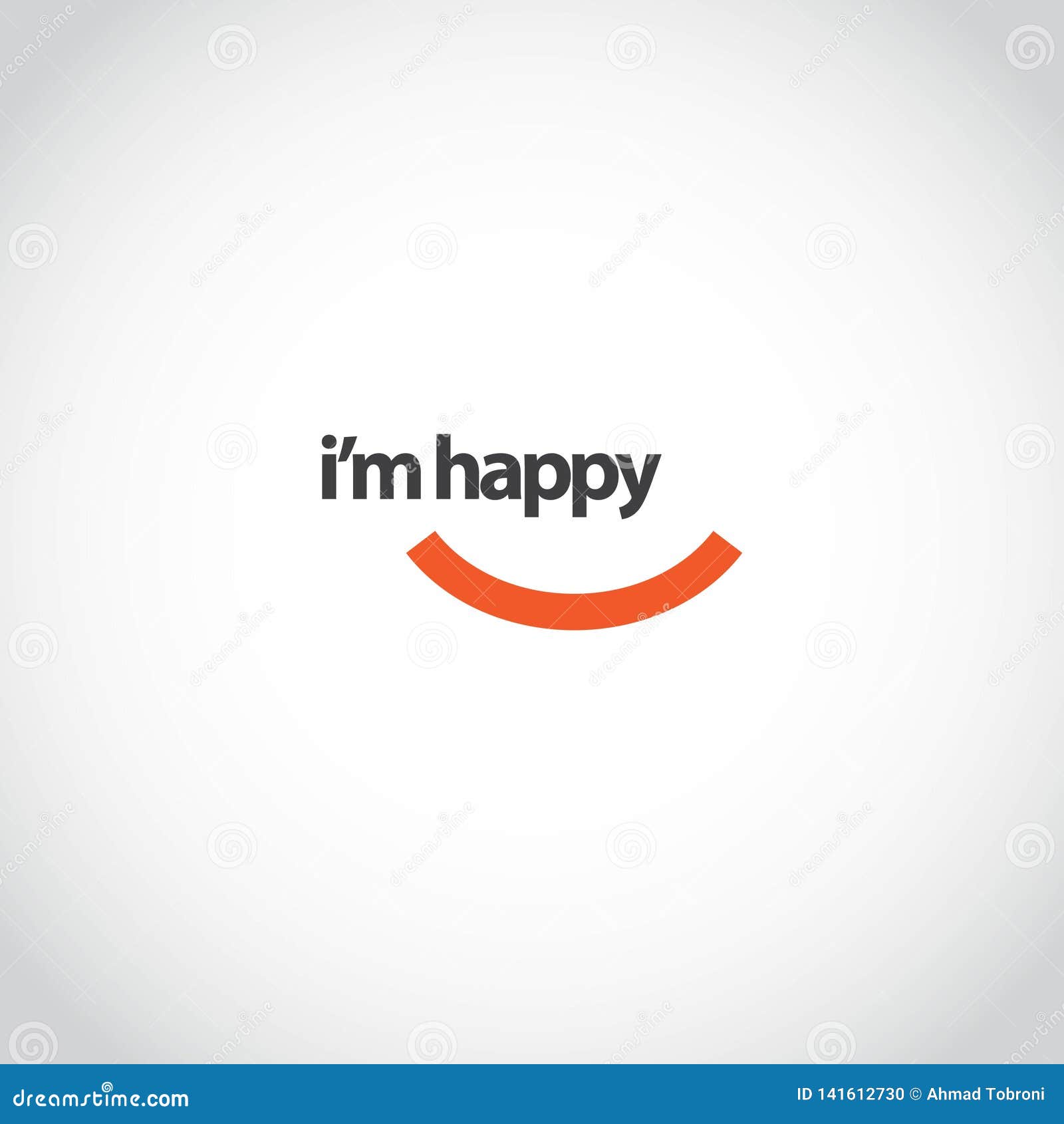 I M Happy Vector Template Design Illustration Stock Vector ...
