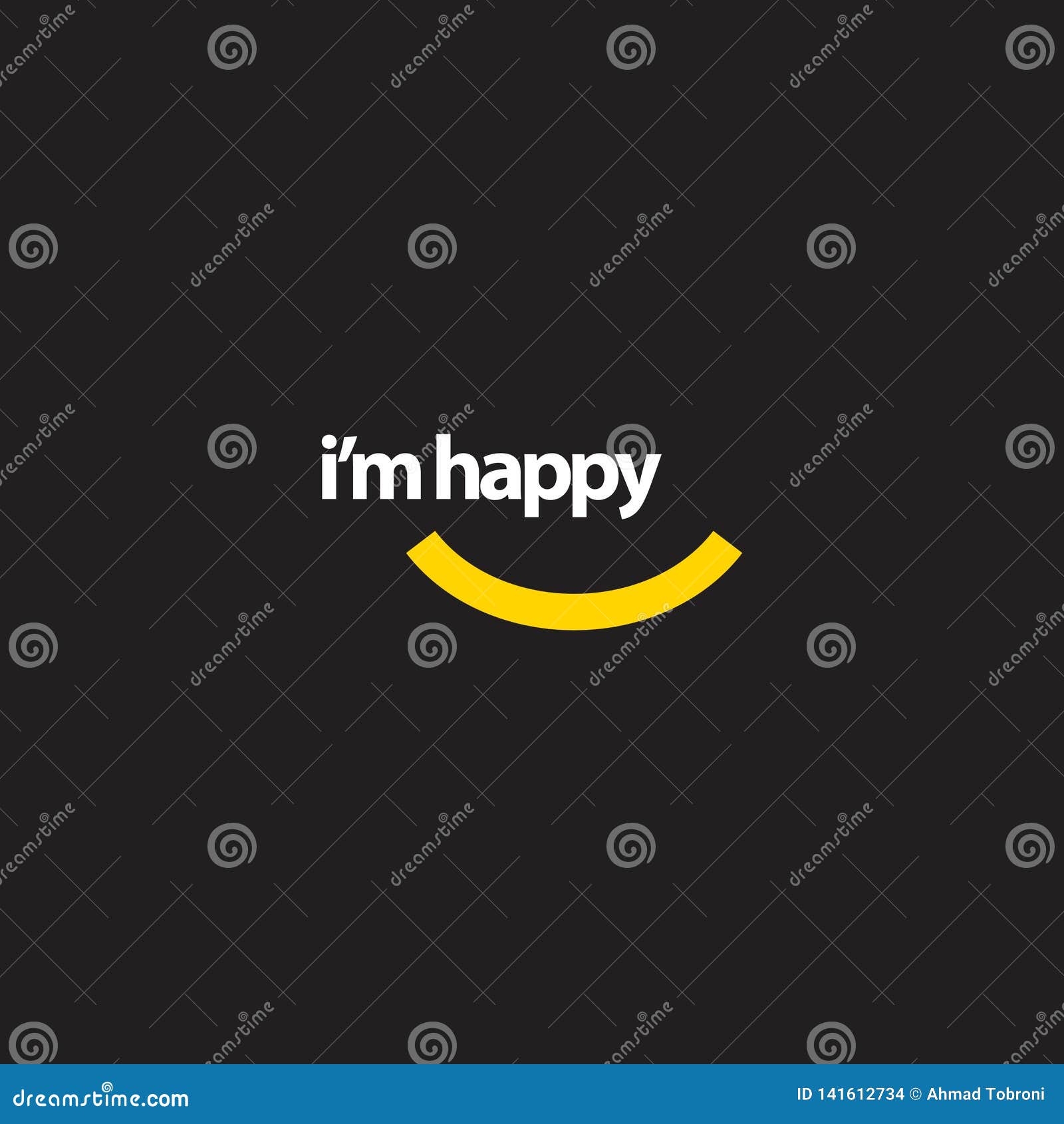 I M Happy Vector Template Design Illustration Stock Vector ...