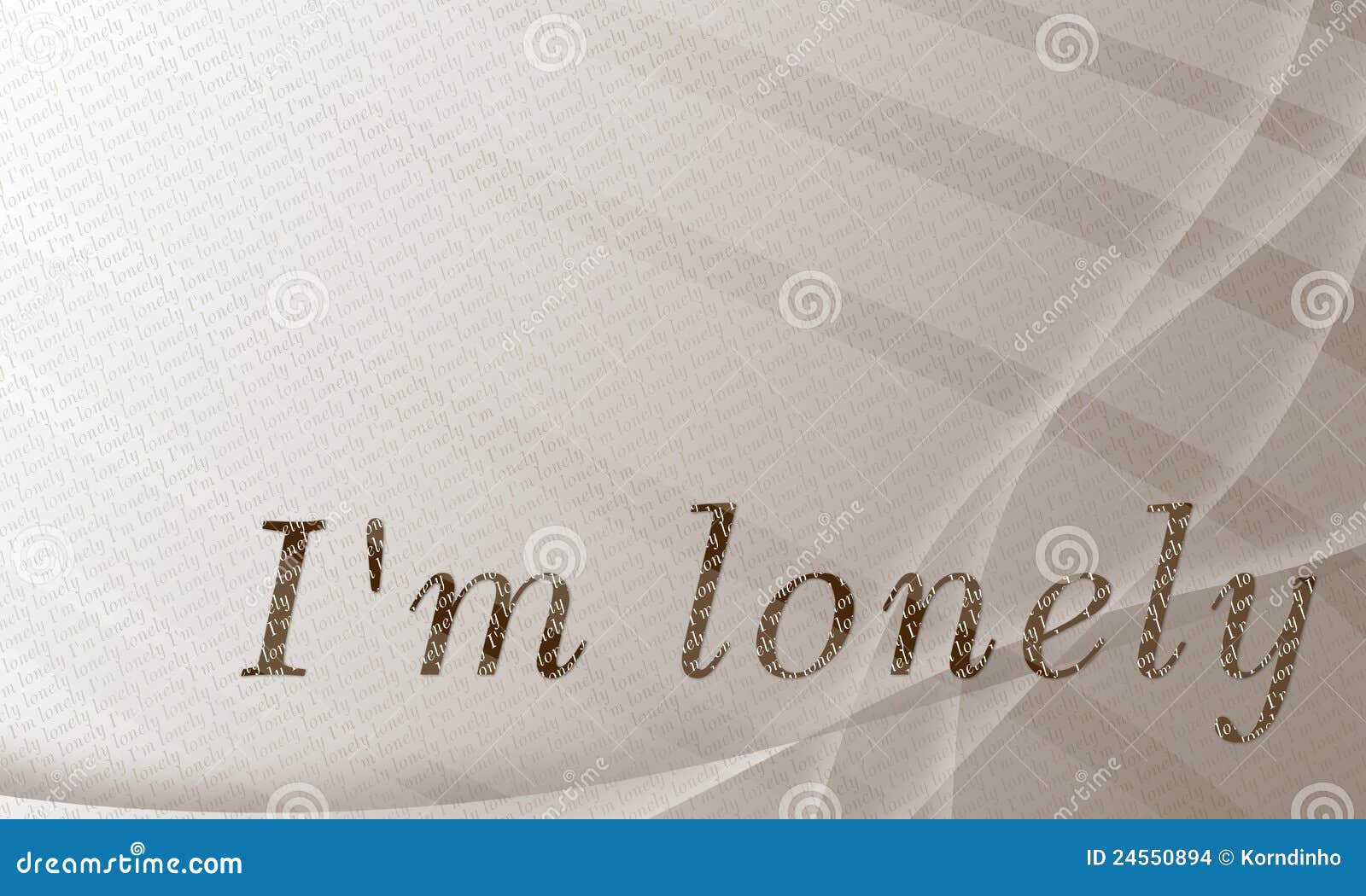 I m lonely stock illustration. Illustration of painting - 24550894