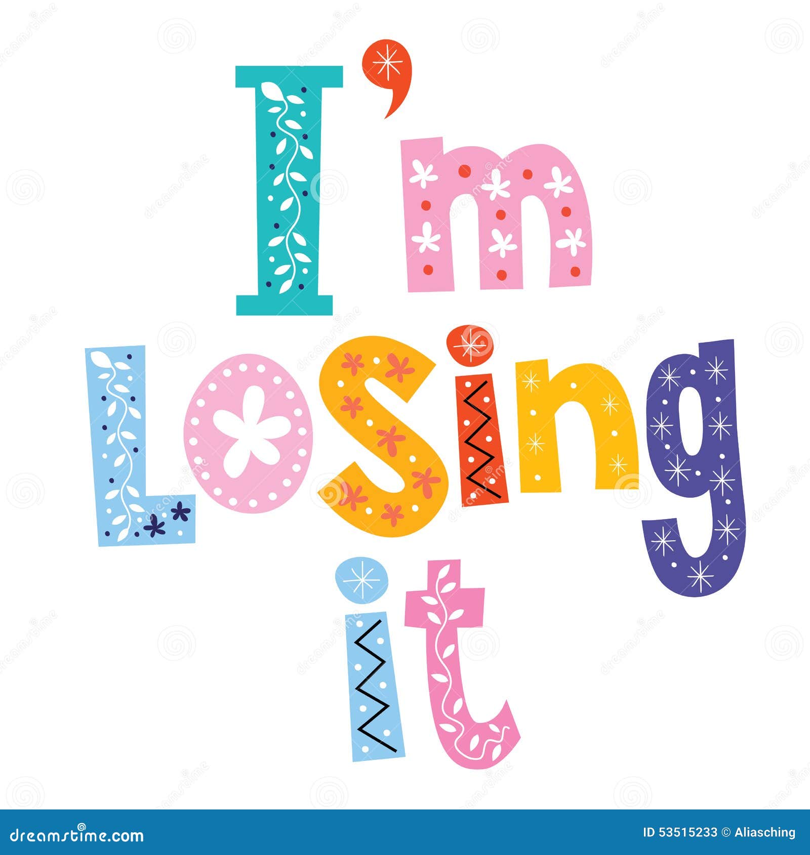I m losing it stock vector. Illustration of funny, losing - 53515233