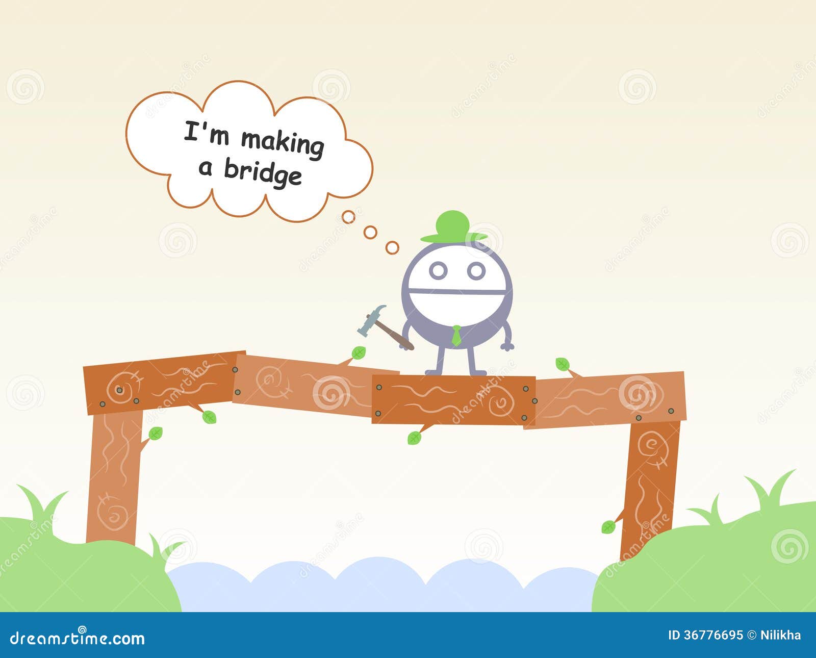 I m making a bridge stock illustration. Illustration of metaphor - 36776695